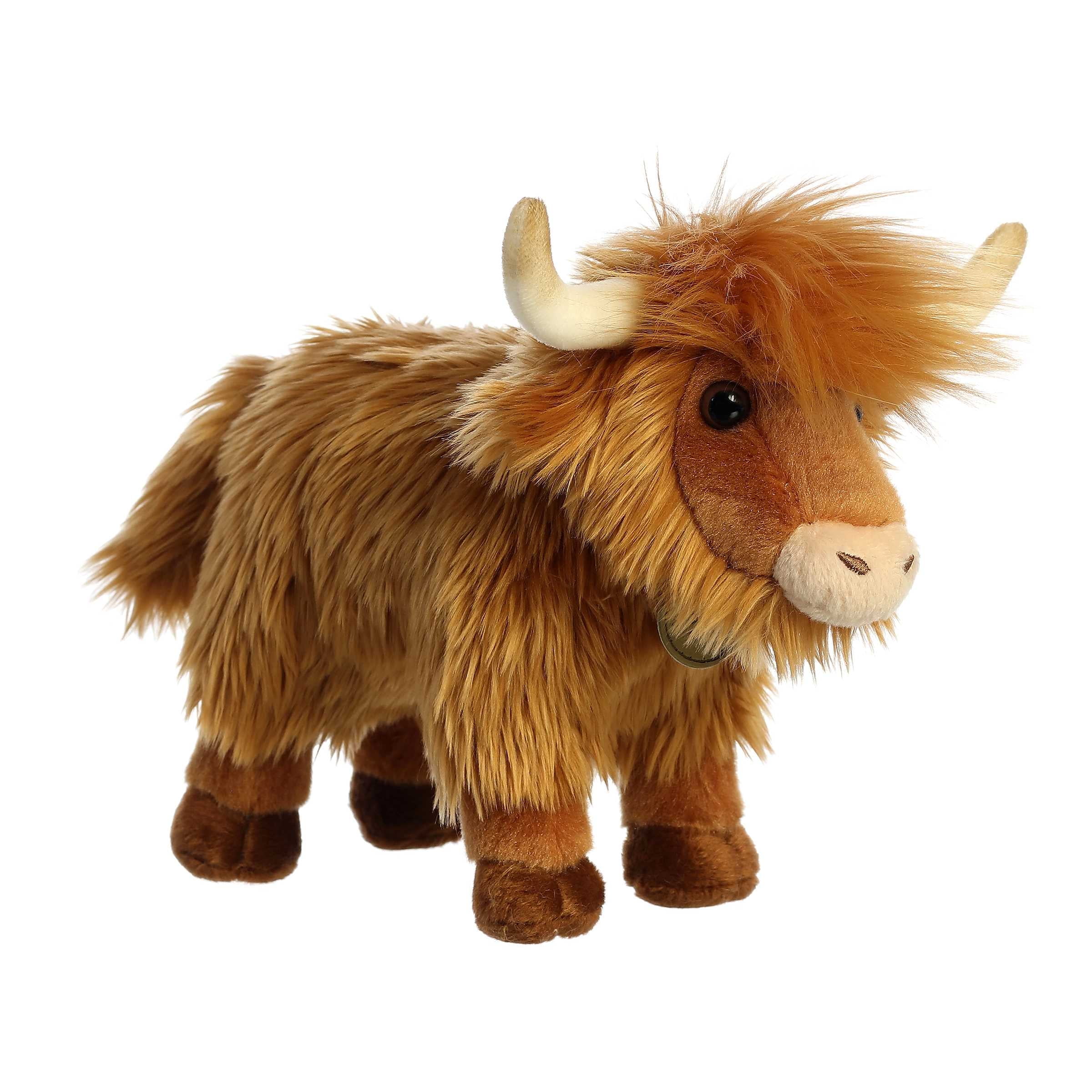 Aurora - Medium Brown Miyoni - 9.5" Highland Cattle - Realistic Stuffed ...