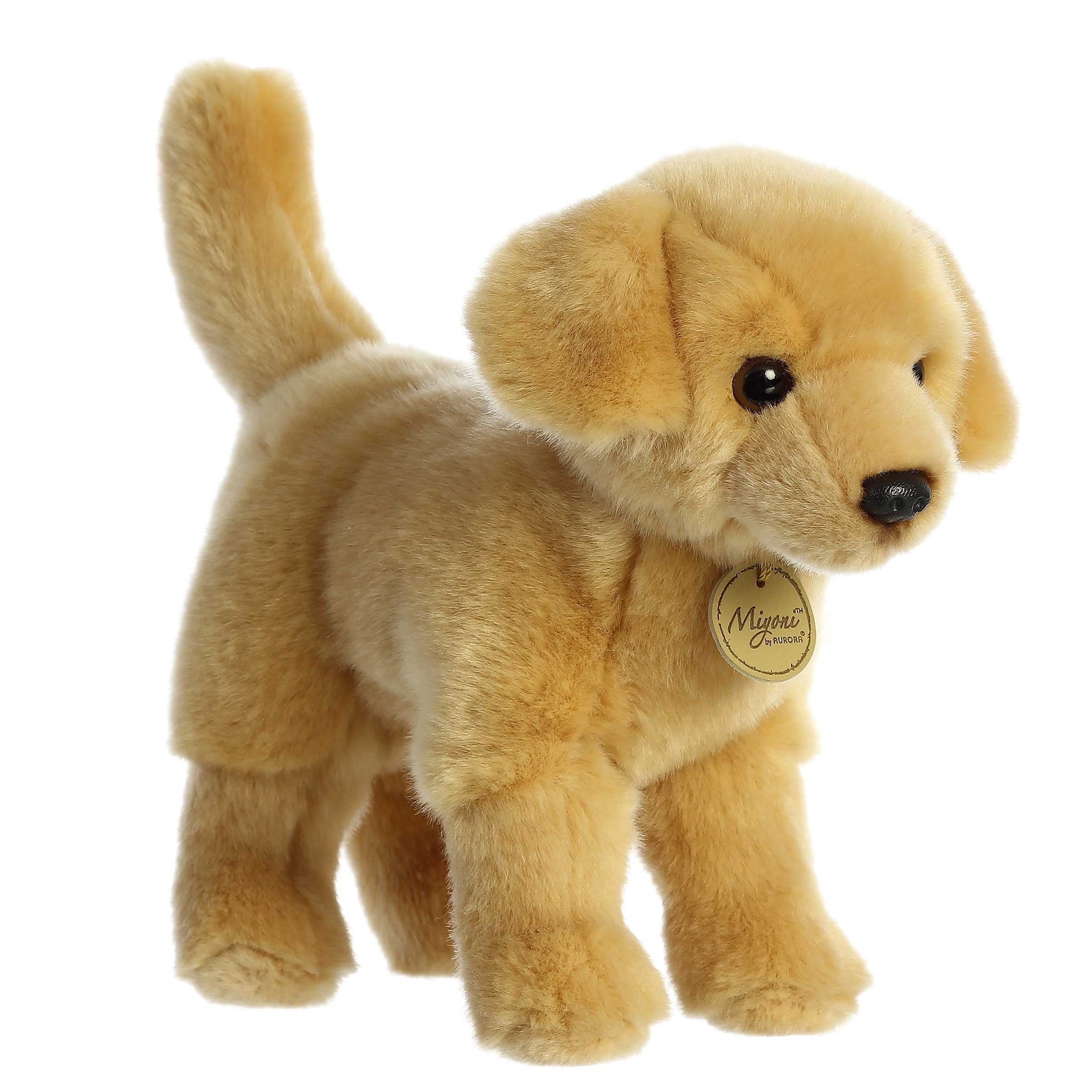 Aurora - Medium Brown Miyoni - 9.5" Yellow Labrador - Realistic Stuffed ...