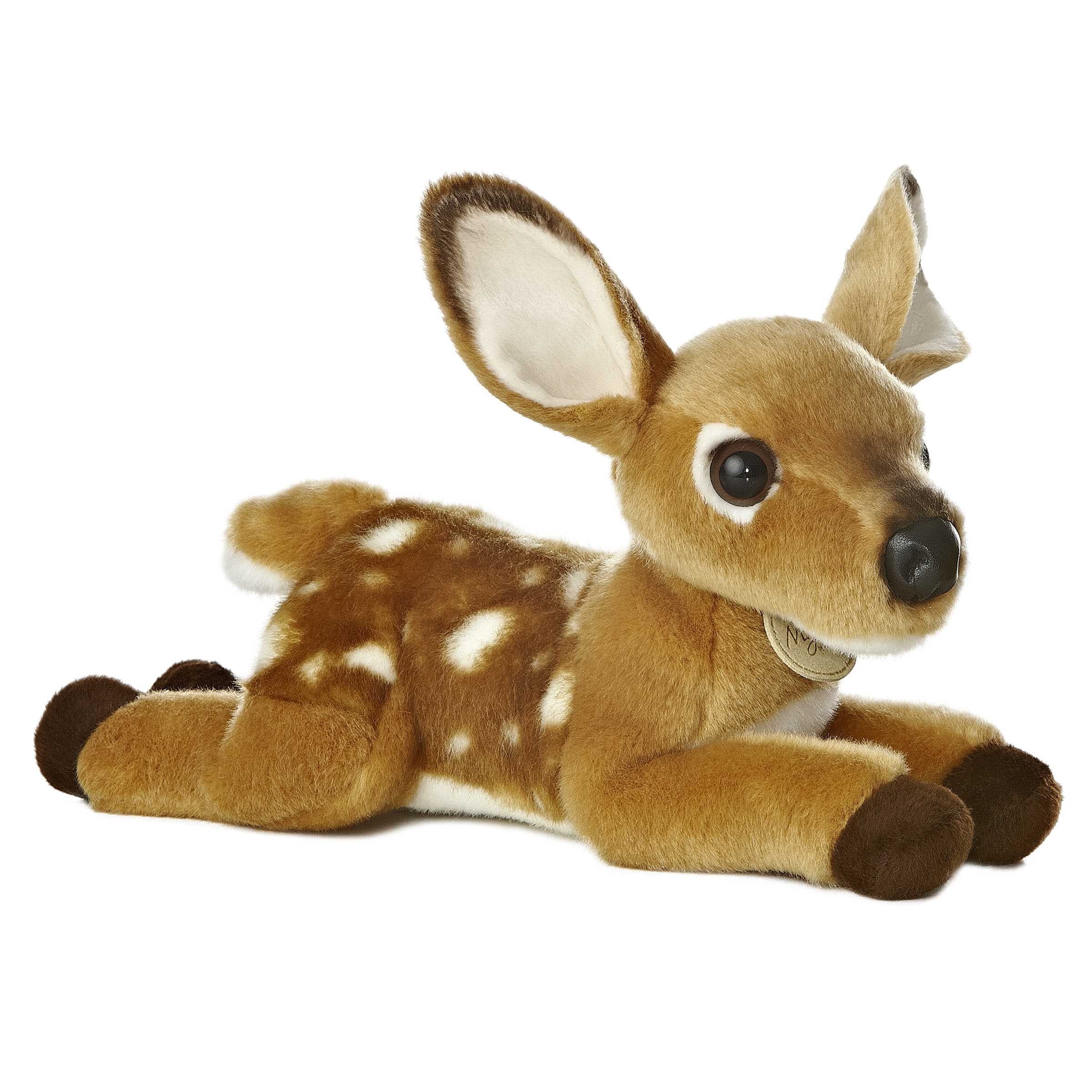 Aurora Medium Brown Miyoni Plush - 11'' Realistic Stuffed Fawn Animal ...