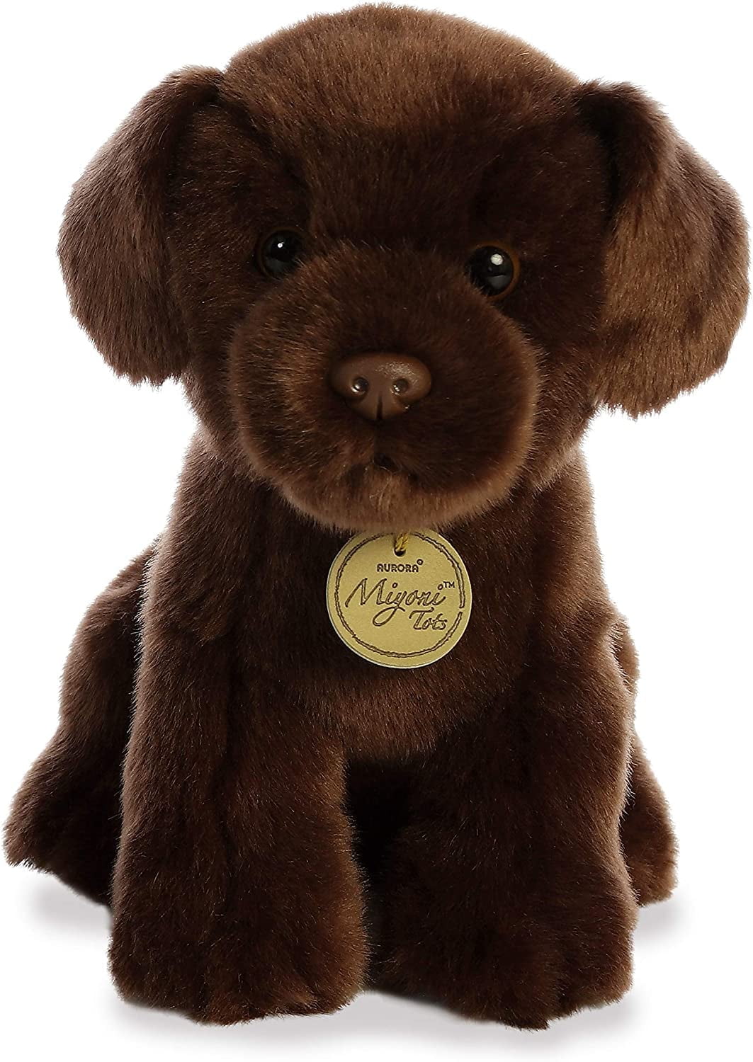 Aurora World Realistic Plush Chocolate Labrador Puppy Stuffed Animal ...