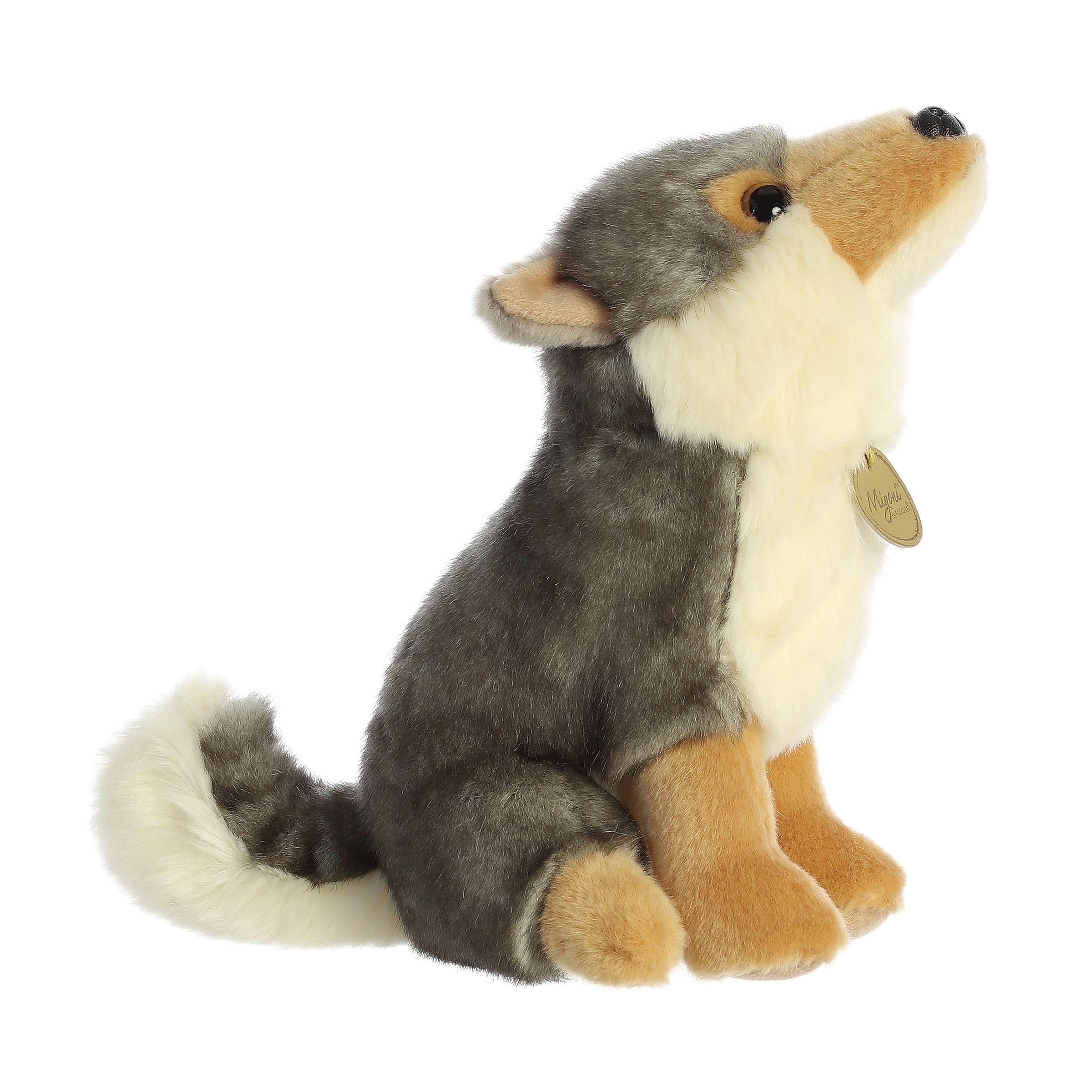 Aurora - Medium Gray Miyoni - 8.5" Wolf - Realistic Stuffed Animal ...