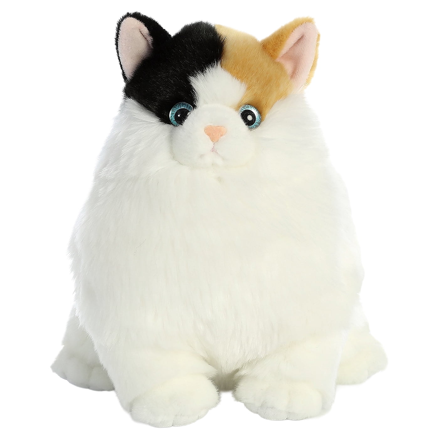 Aurora Plush Animal Toy - Medium White Fat Cats - 9.5" Munchy Calico ...