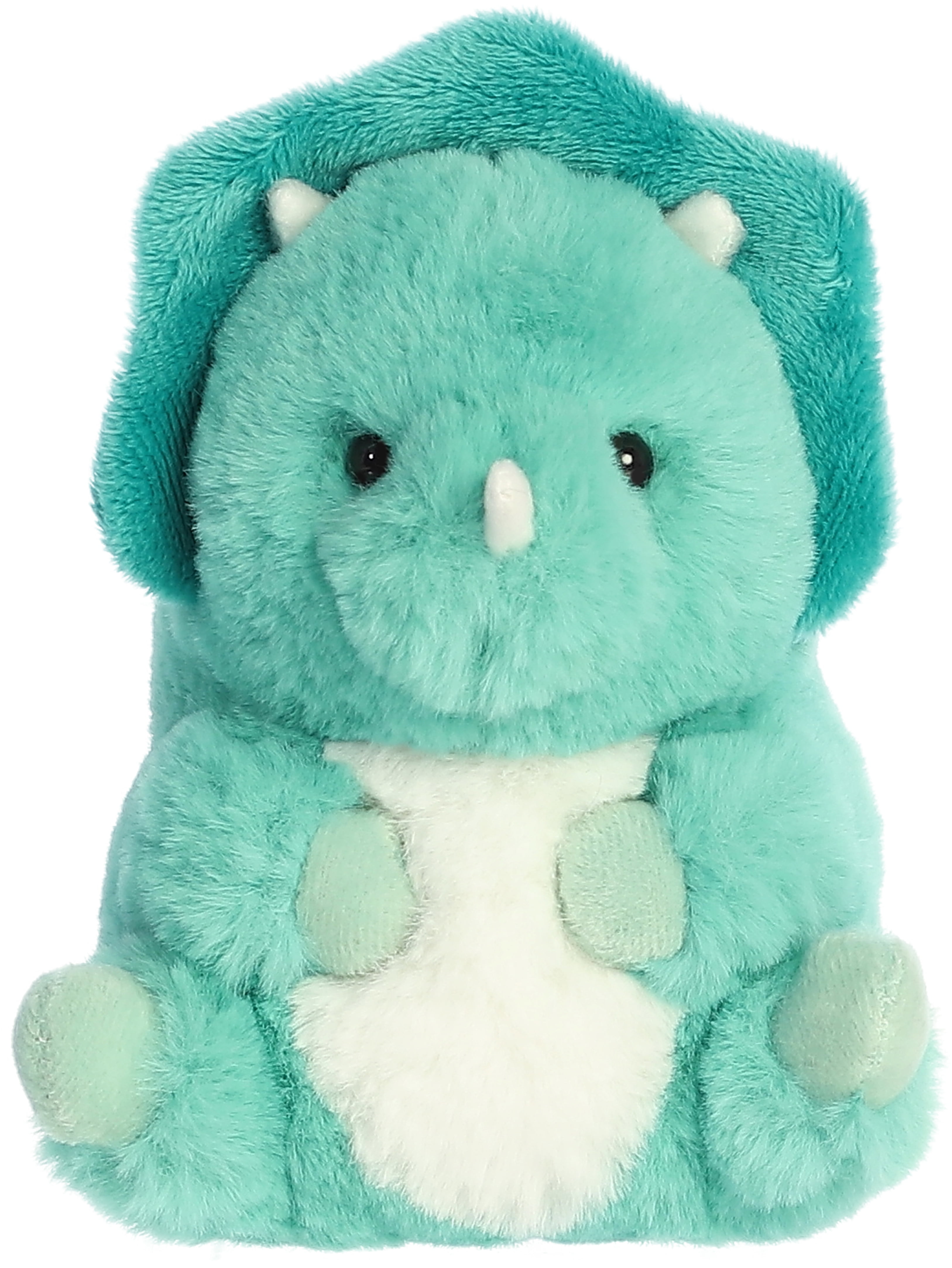 Aurora - Mini Blue Rolly Pet - 5" Teya Triceratops - Round Stuffed ...