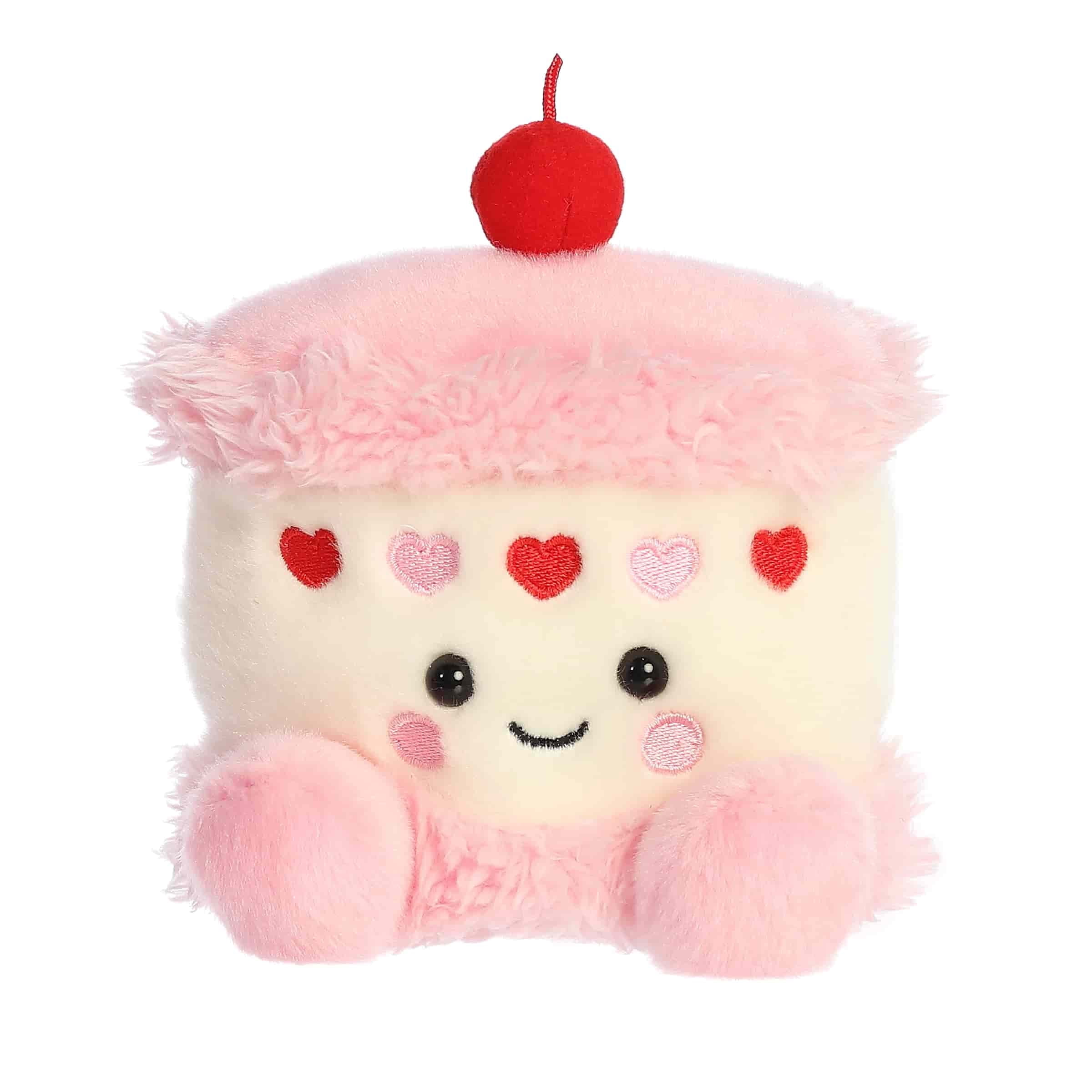 Aurora - Mini Pink Adorable Stuffed Animal - 5" Jubi Heart Cake - Palm ...