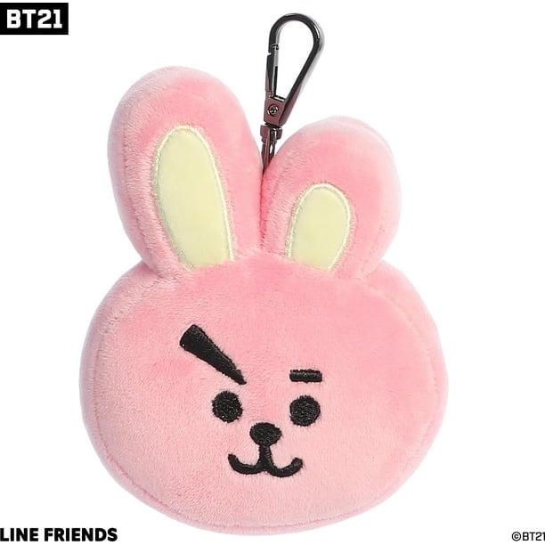 Aurora - Mini Pink BT21 - 4.5" COOKY Keychain - Lovable Stuffed Doll ...