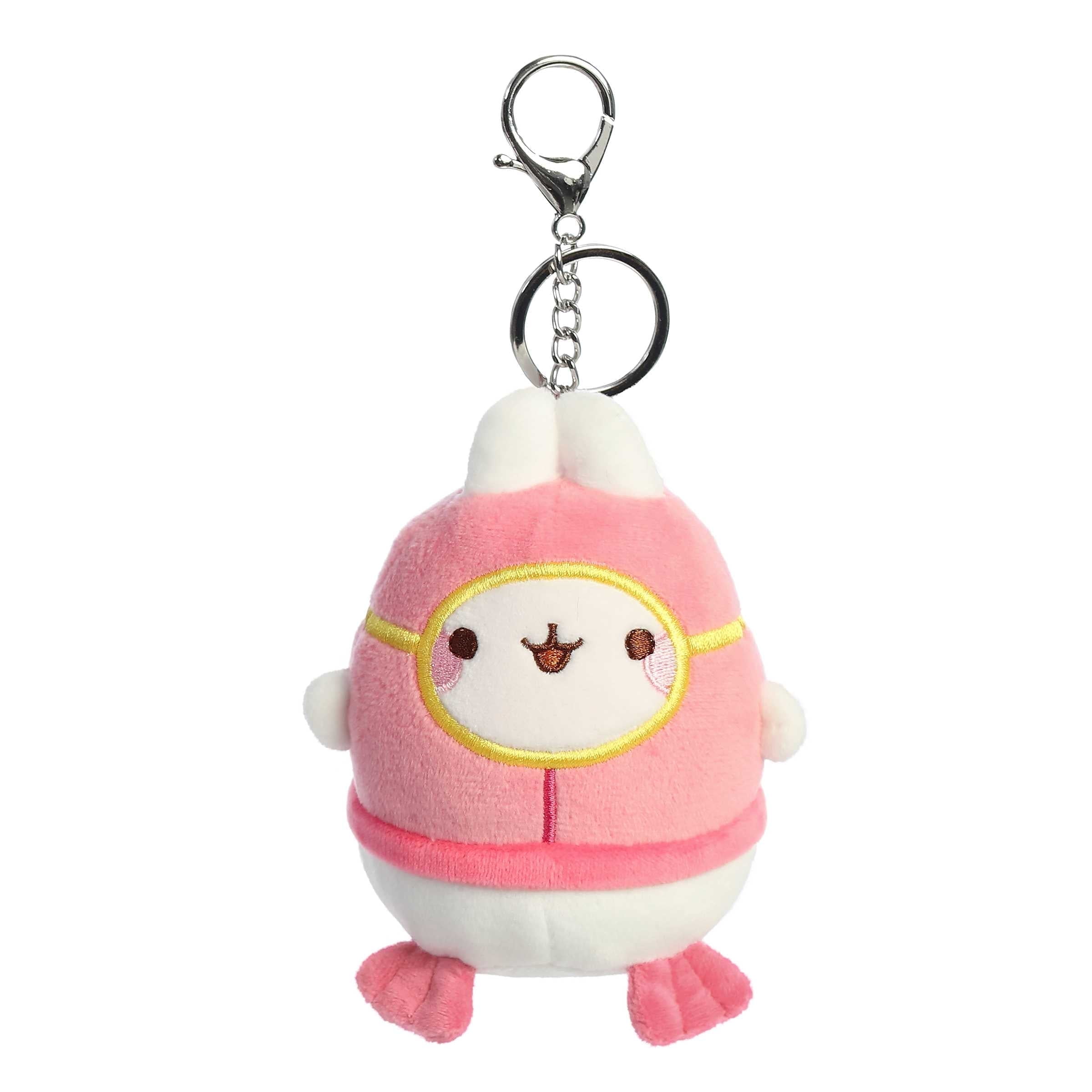 Aurora - Mini Pink Molang - 4" Scuba Molang Clip-On - Playful Stuffed ...