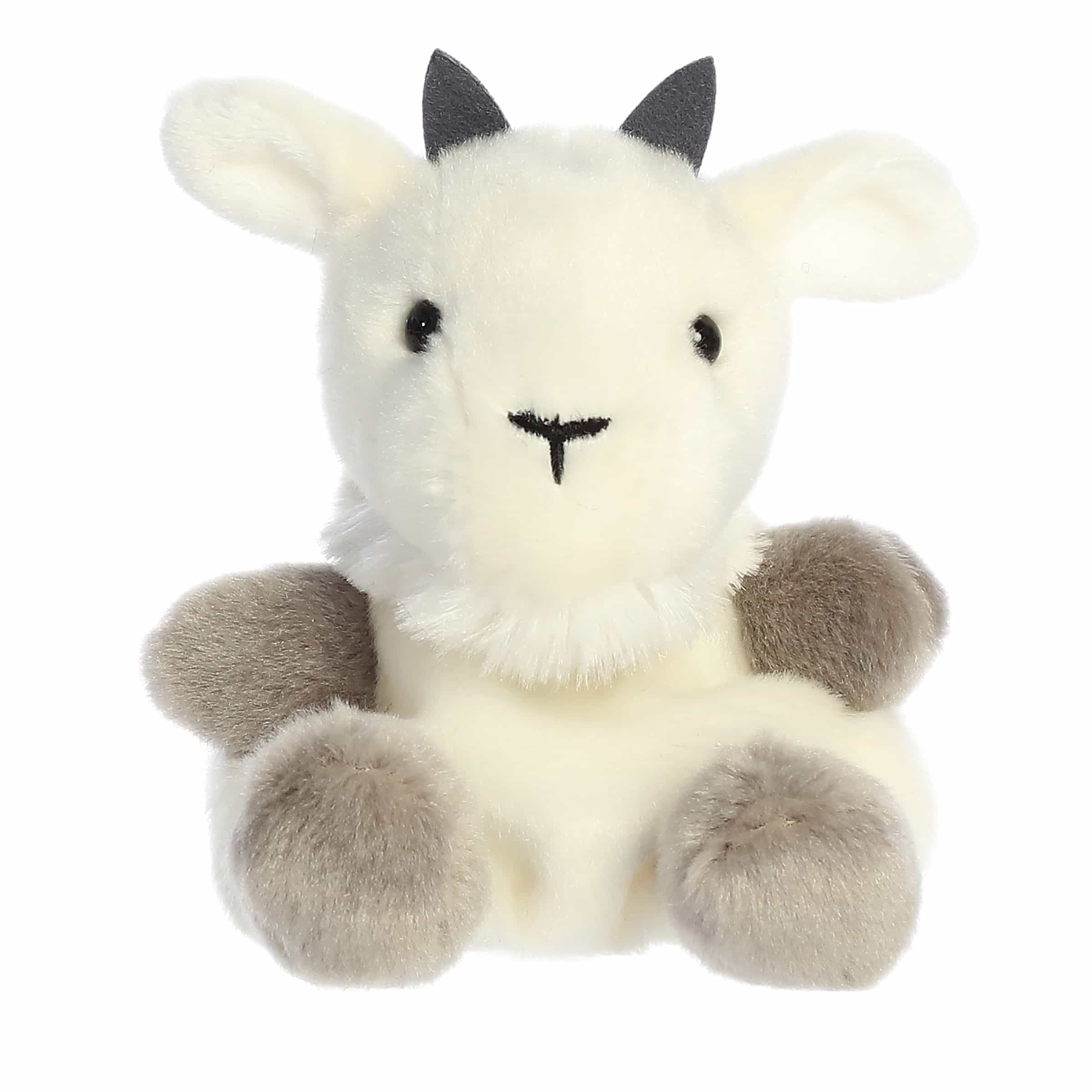 Aurora - Mini White Adorable Stuffed Animal - 5" Jenny Mountain Goat ...