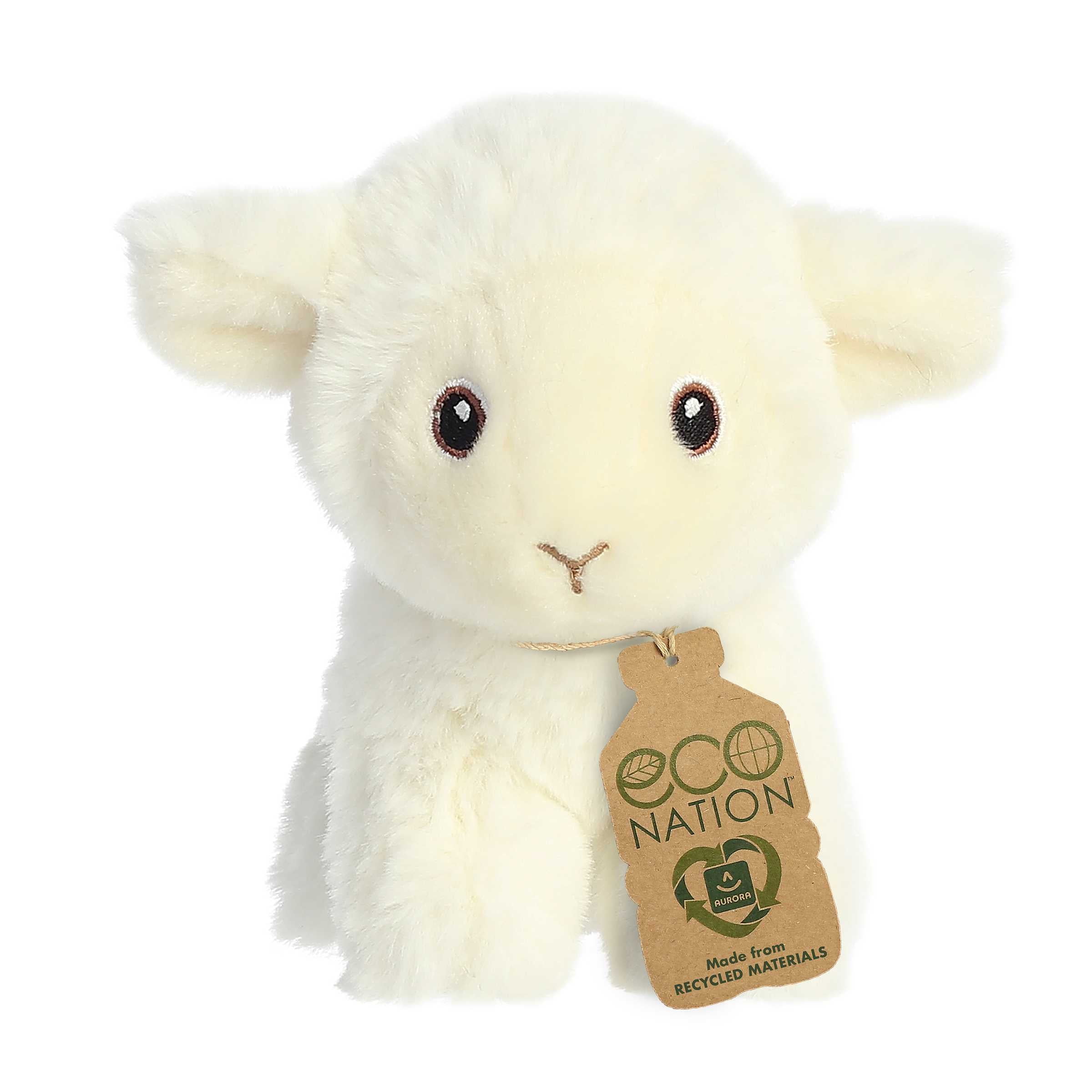 Aurora - Mini White Eco Nation - 4.5" Mini Lamb - Responsibly Made ...