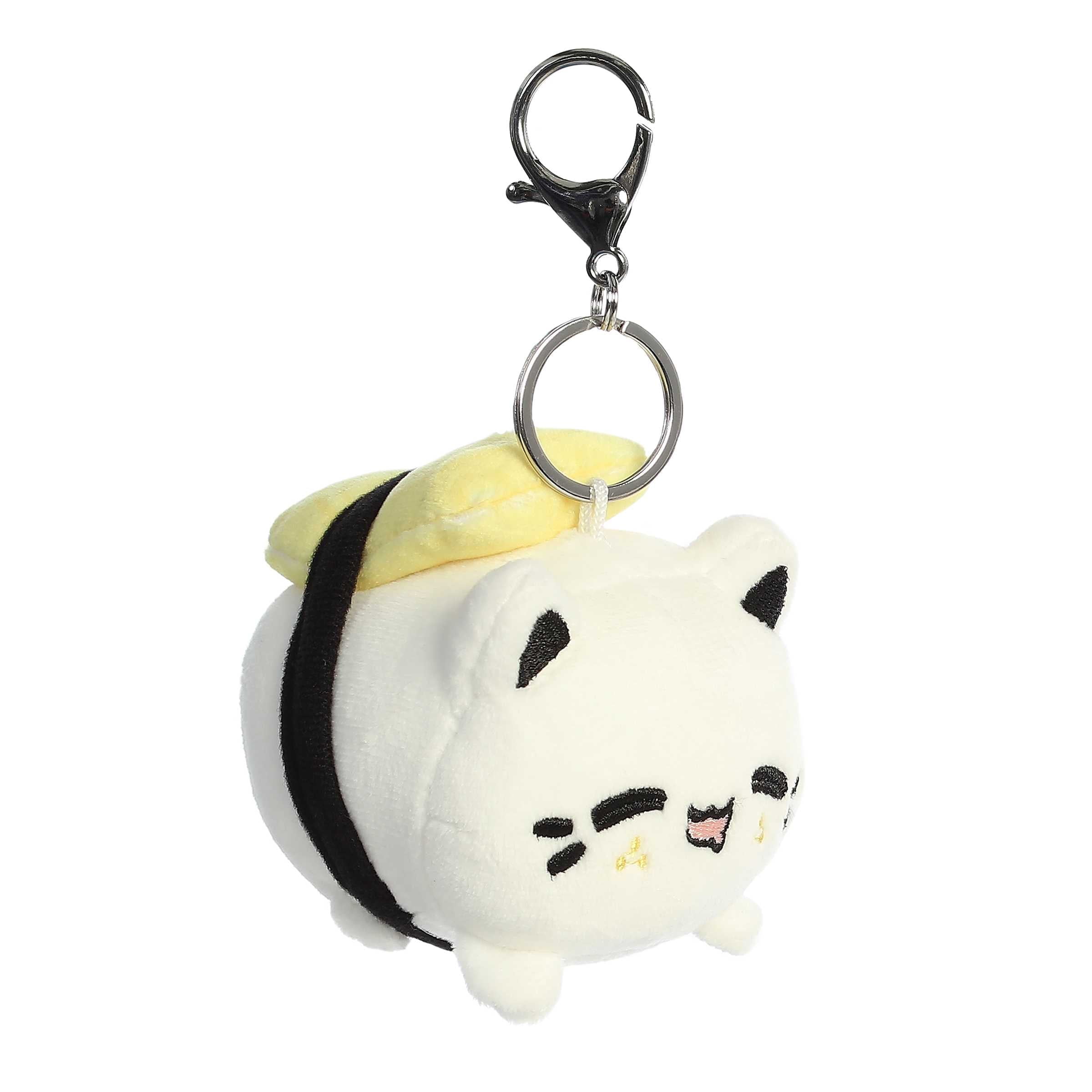 Aurora - Mini White Tasty Peach - 3.5" Tamago Sushi Meowchi Clip-On - Enchanting Stuffed Animal ...