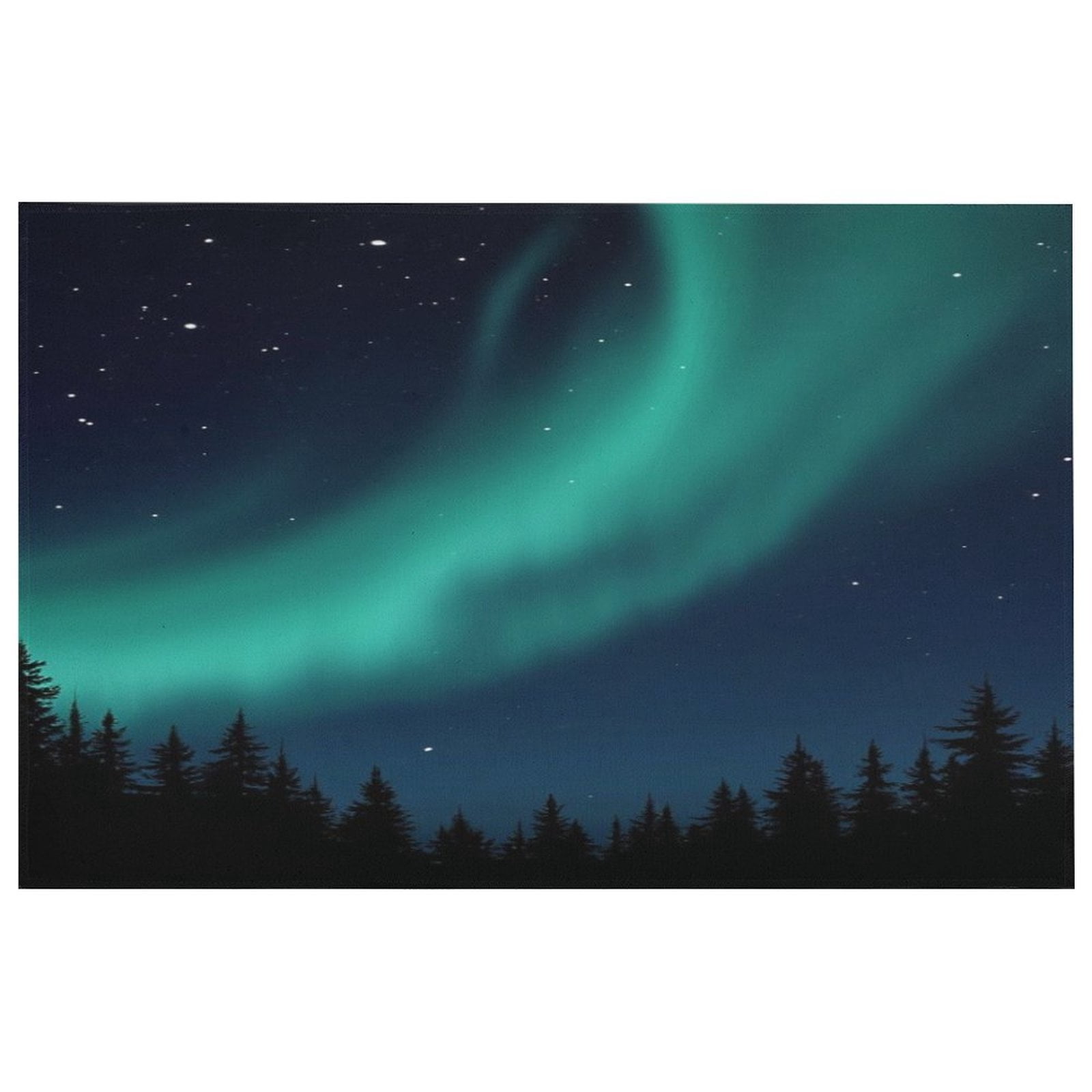 Aurora Night Forest Adult Home Decor Bedroom Living Room Crystal Velvet ...