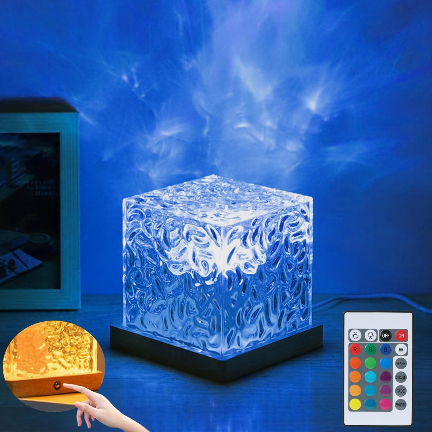 Aurora Ocean Wave Lights Projector Corded,16 Colors Changing Light ...