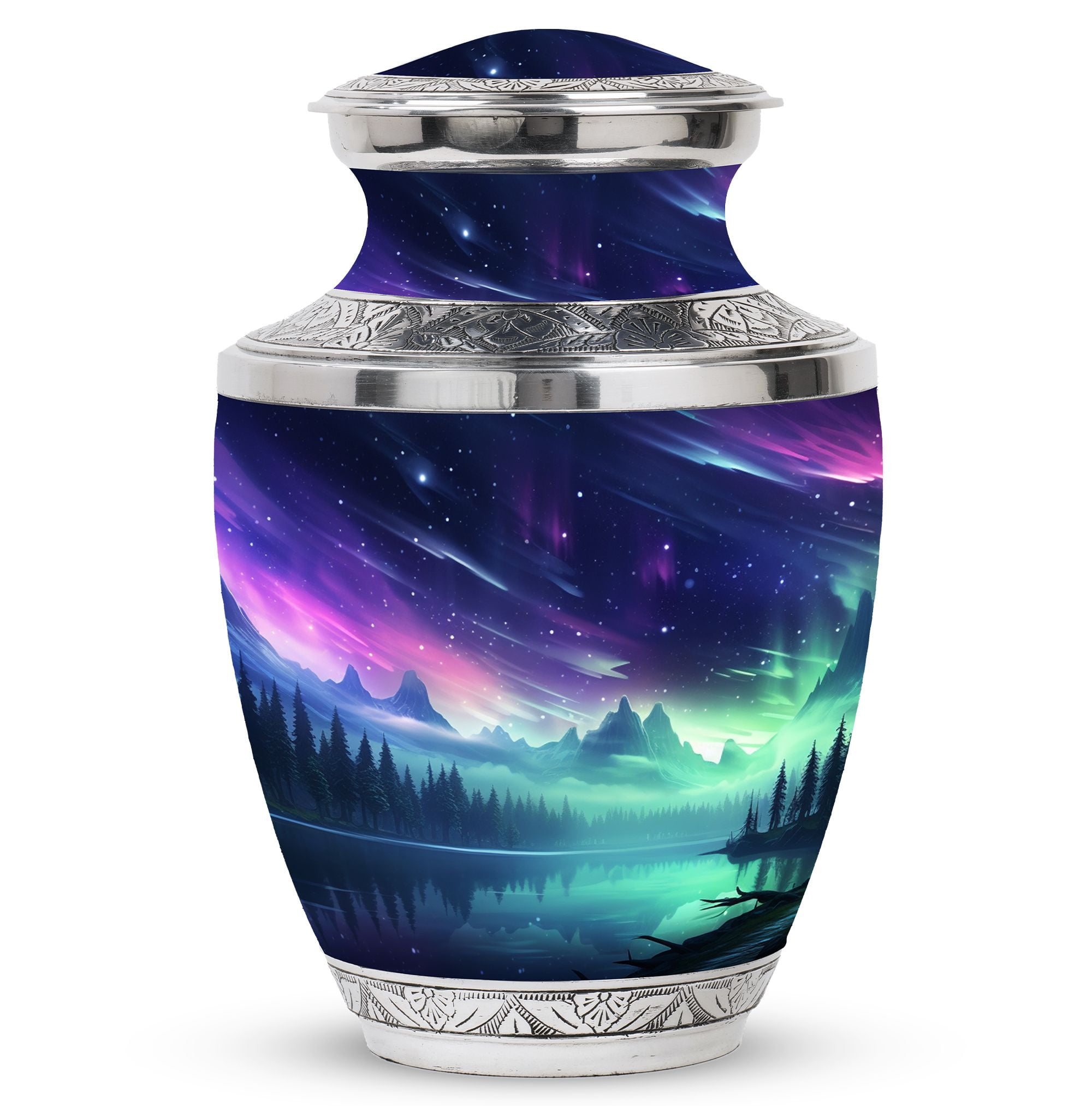 Aurora Over Wilderness Lake Honor and Homage - Ultimate Respect Large ...