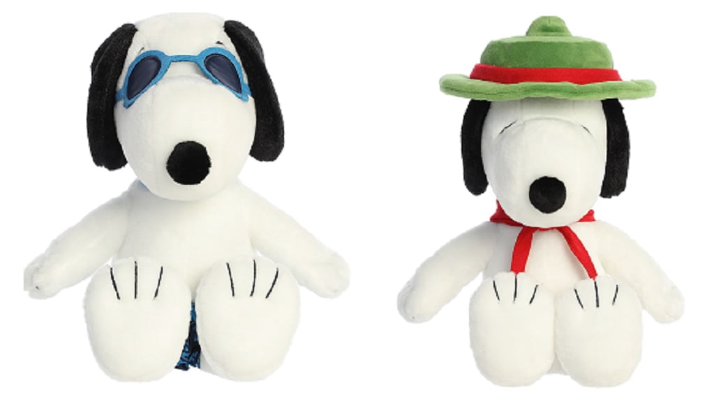 Aurora Peanuts Plush Bundle, 12" Surfer Snoopy and 12" Beagle Scout ...