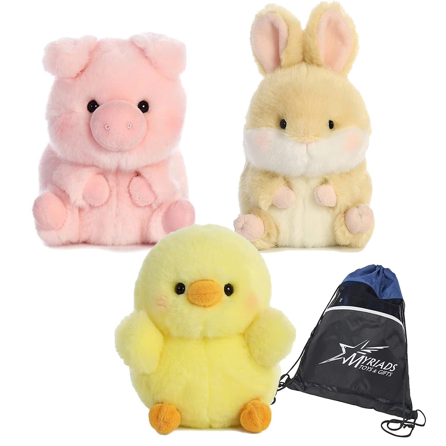Aurora Plush 5" Rolly Pets Spring Time Plushie 3 Pack: Chickadee Chick ...