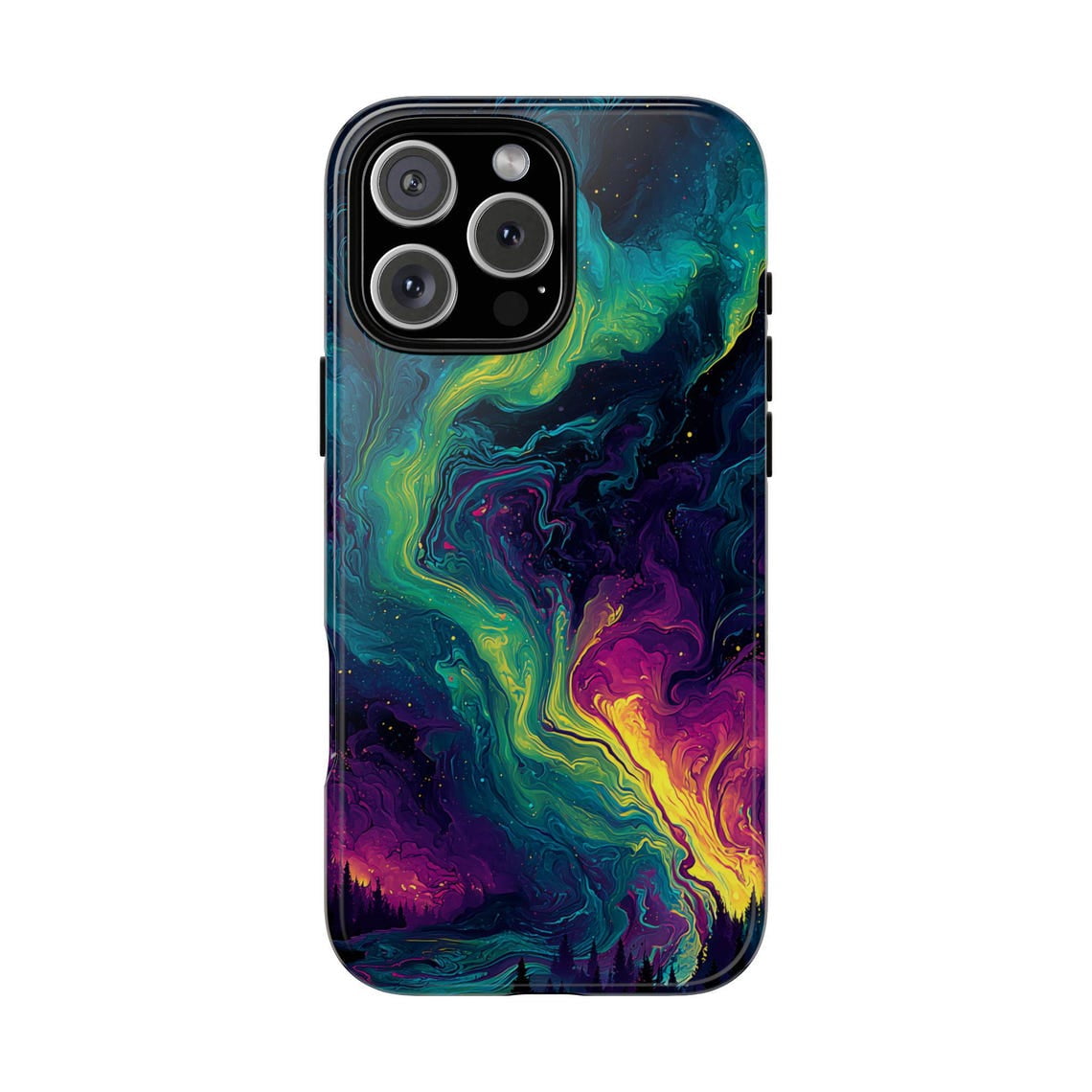 Aurora River Northern Lights Cosmic Landscape Phone Case for iPhone 17 ...