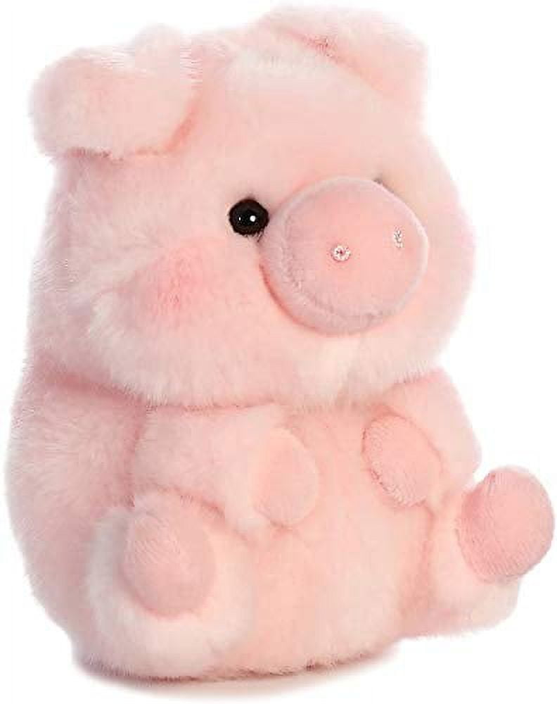 "Aurora Mini Pink Rolly Pet - 5"" Prankster Pig Plush Toy - Round ...