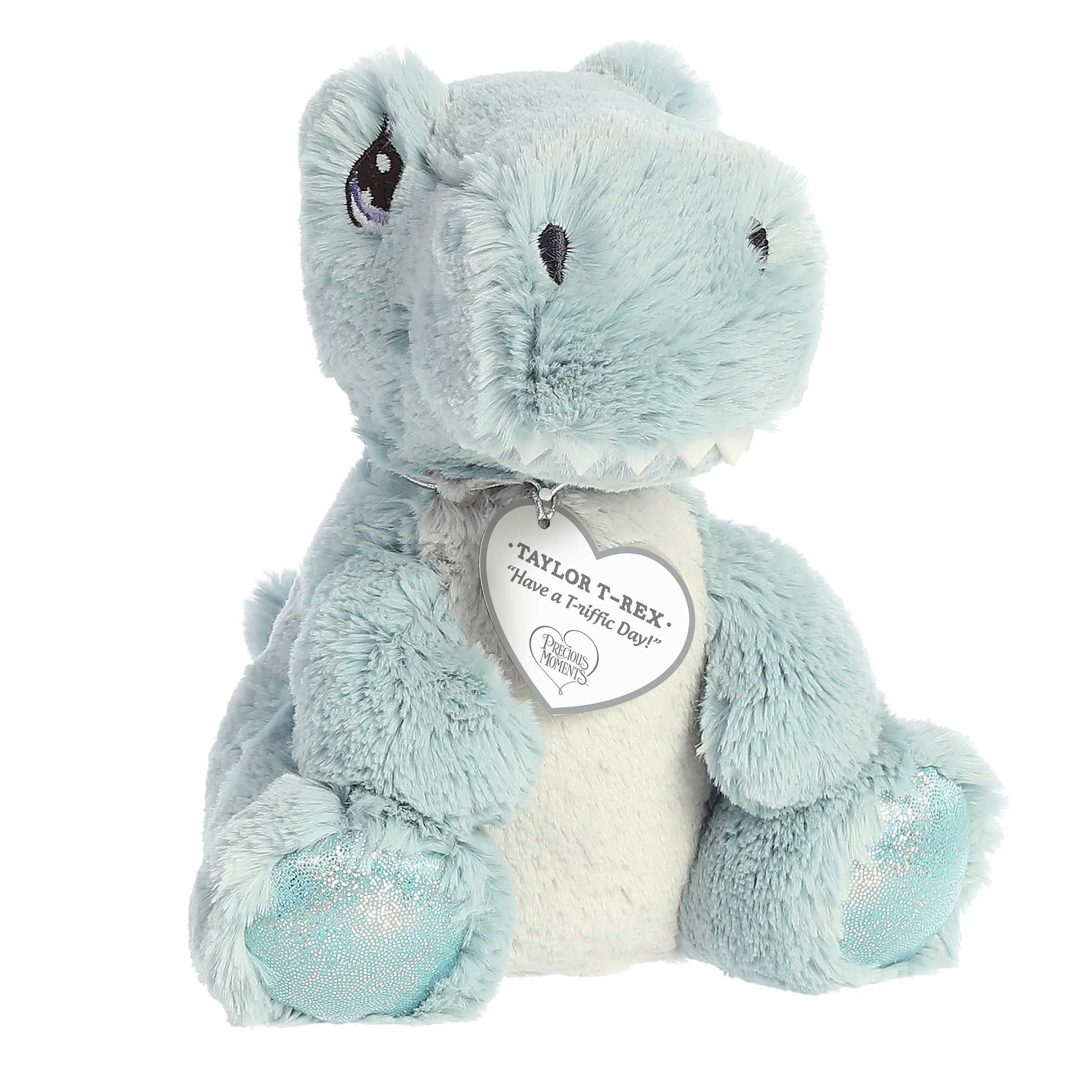 Aurora Taylor T-Rex Plush, Small Blue Dinosaur Toy, 8.5'' Soft and ...
