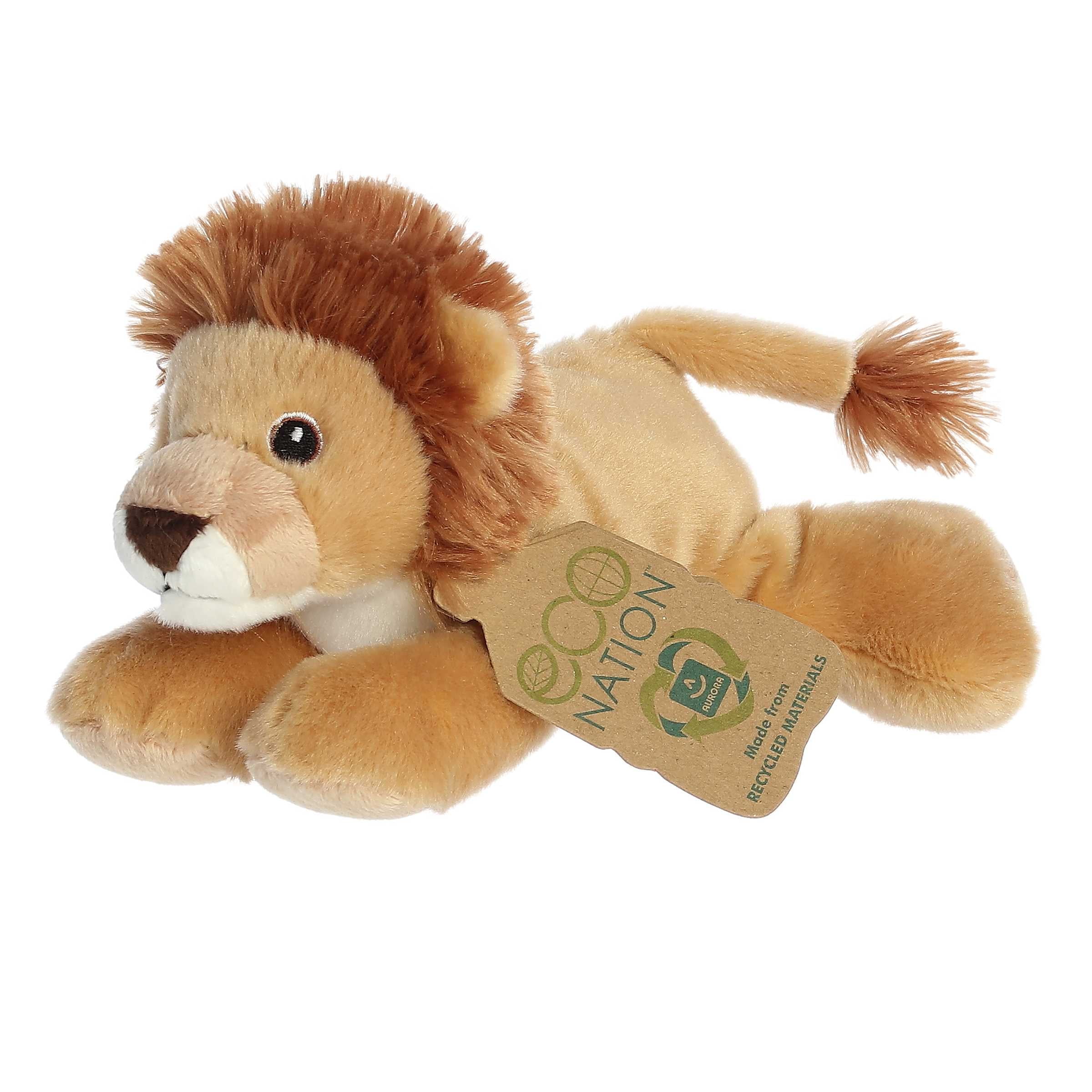 Aurora - Small Brown Eco Nation - Eco Softies 8" Lion - Responsibly ...