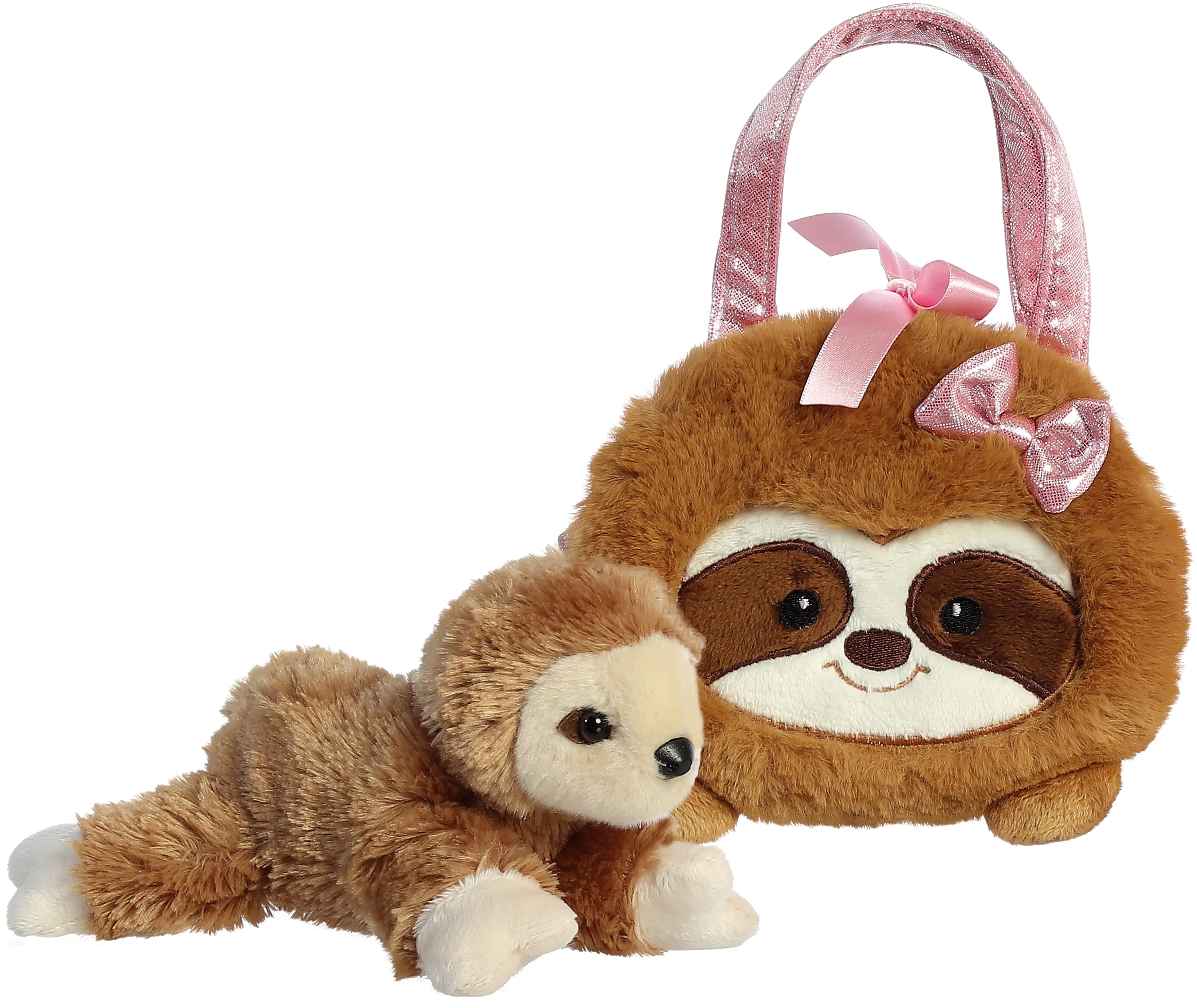 Aurora Animal Plush - Small Brown Fancy Pals - Minty Sloth Stuffed Toy ...