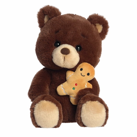 Aurora - Small Gingerbread Man Festive Stuffed Animal - 9" Barista Bear ...