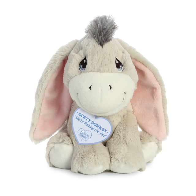 Aurora - Precious Moments Dusty Donkey, Realistic Small Gray Stuffed ...