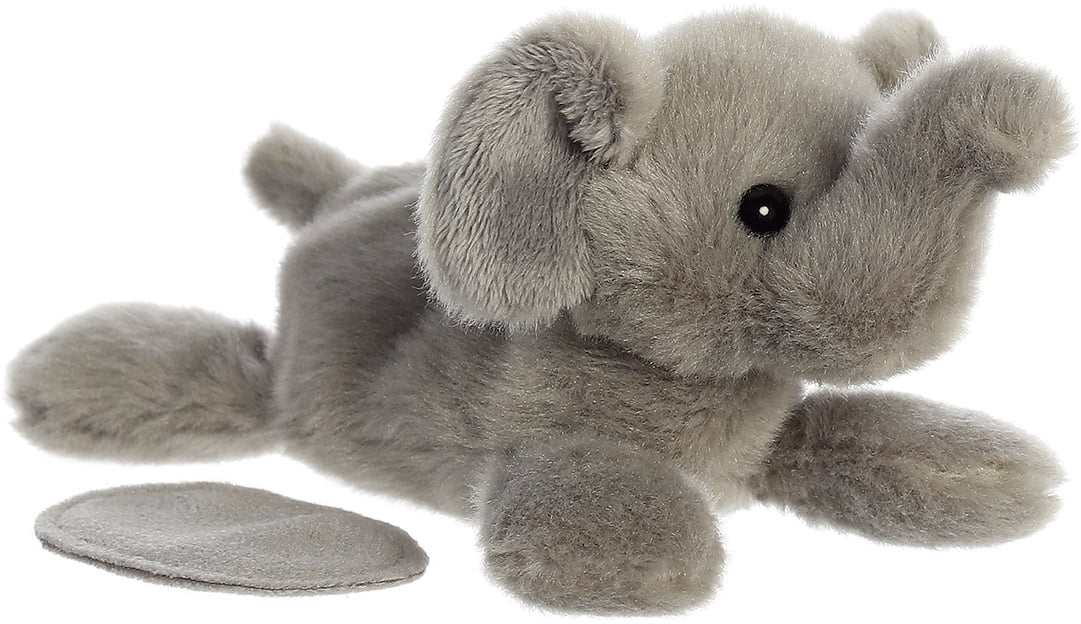 Aurora - Small Gray Shoulderkins - 6" Ella Elephant - Adorable Stuffed ...