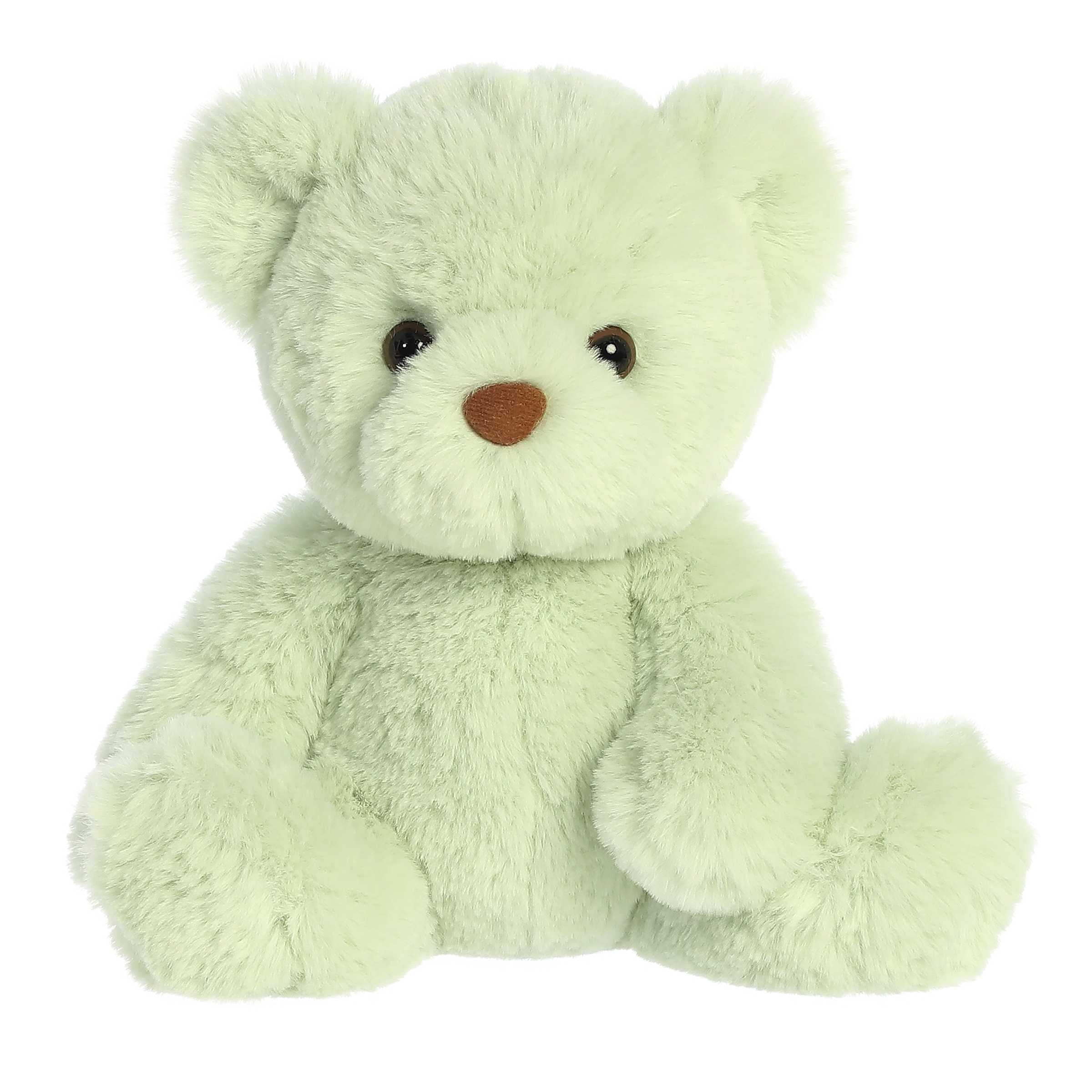 Aurora Teddy Animal Plush Toy - Small Green Gelato Bear 9" Pistachio ...