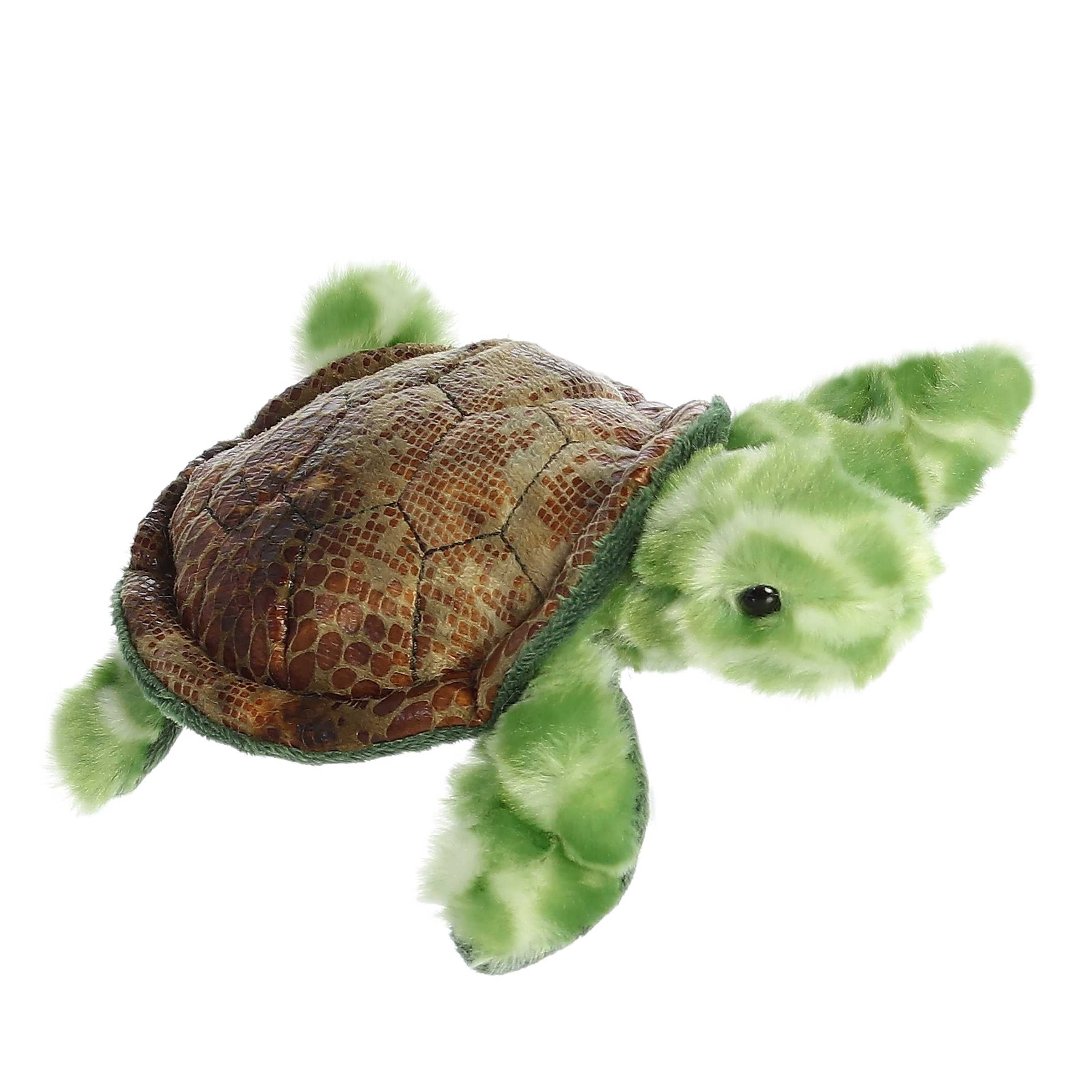 Aurora - Realistic Plush Aquatic Toy - 8" Mini Flopsie Green Sea Turtle ...