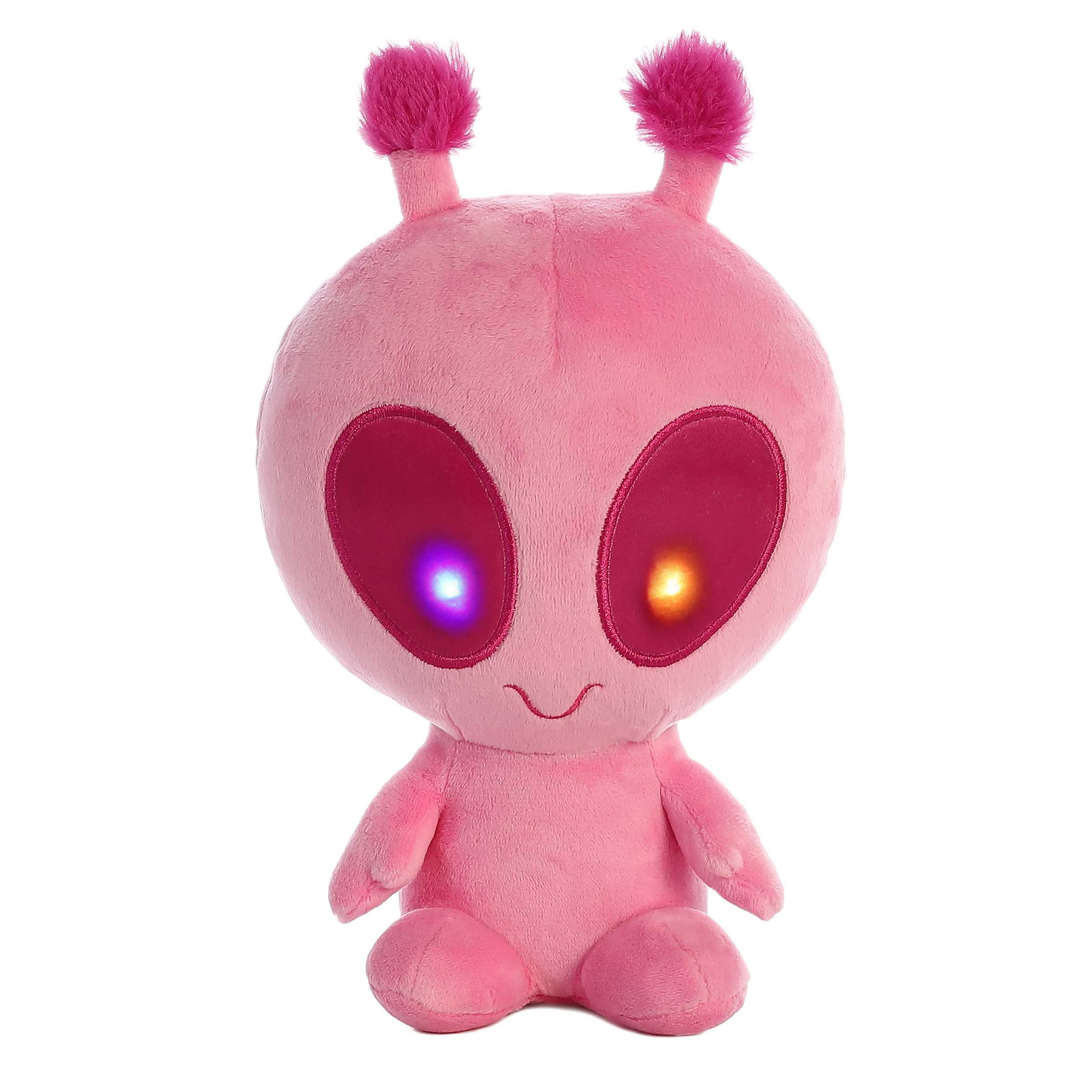 Aurora - Small Pink Galactic Cuties - 8" Solar Light Up Alien ...