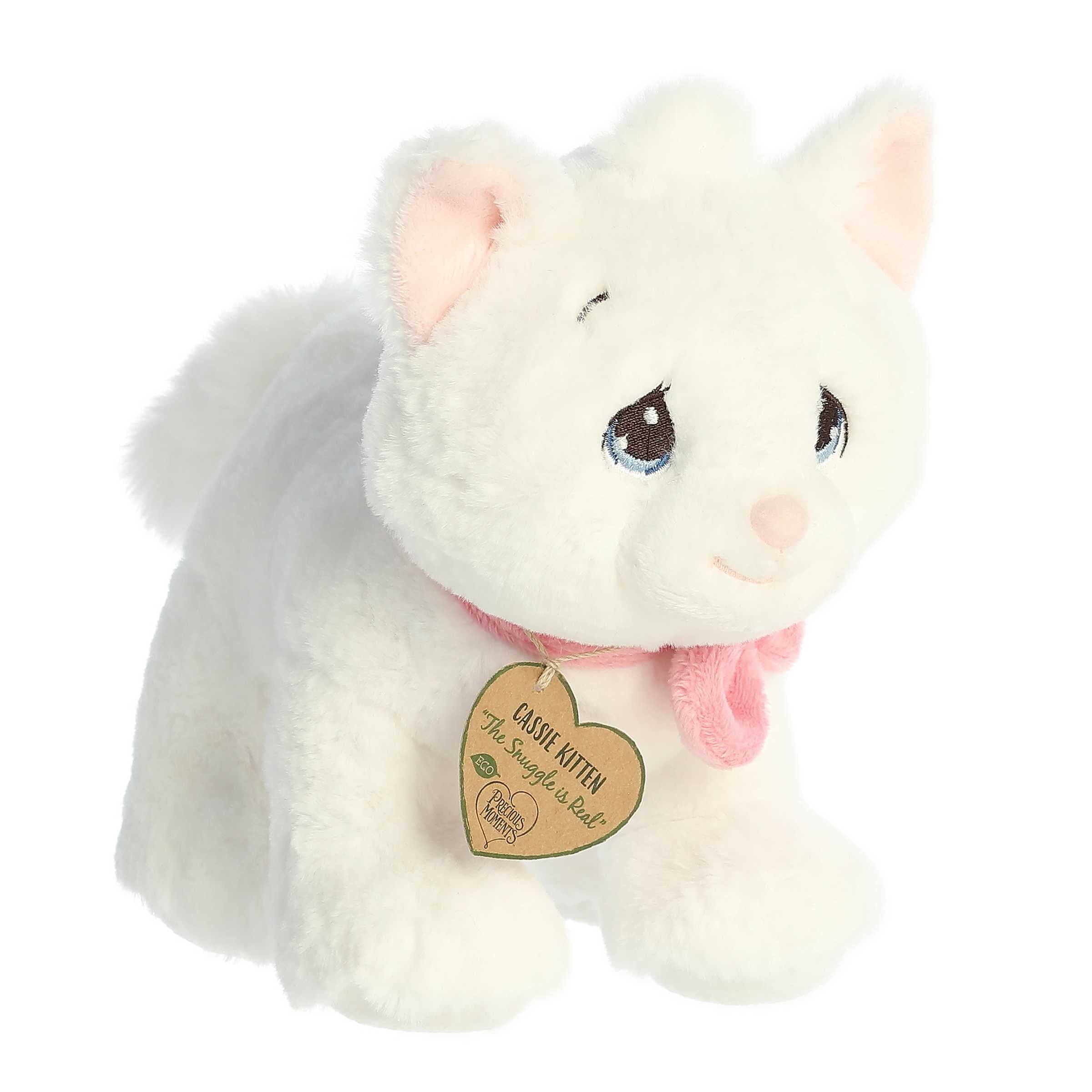 Aurora Precious Moments - Cassie Kitten Plush, Small White ...