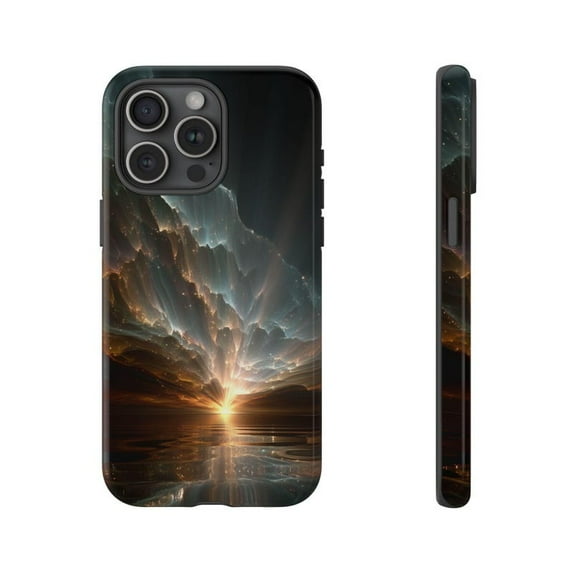 Aurora Sunset Reflective Celestial Sky Graphic Case for iPhone 11,12,13 ...