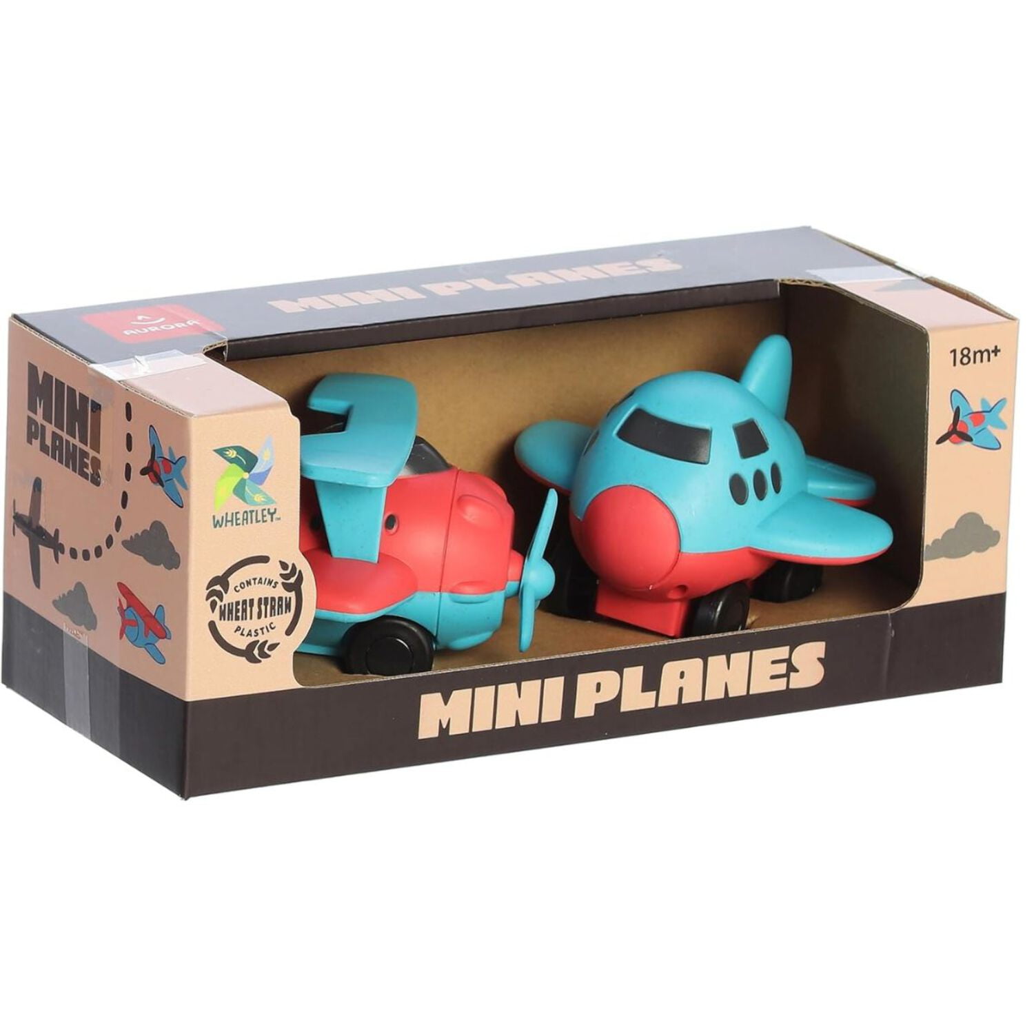 Aurora® Toys Wheatley™ Mini Planes 4" Inch Plane Toy Set, Blue Airplane ...