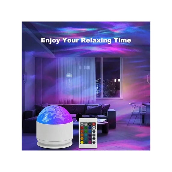 Aurora & Water Ripple Dual-Purpose Projector Light, 16-Color LED Mood ...
