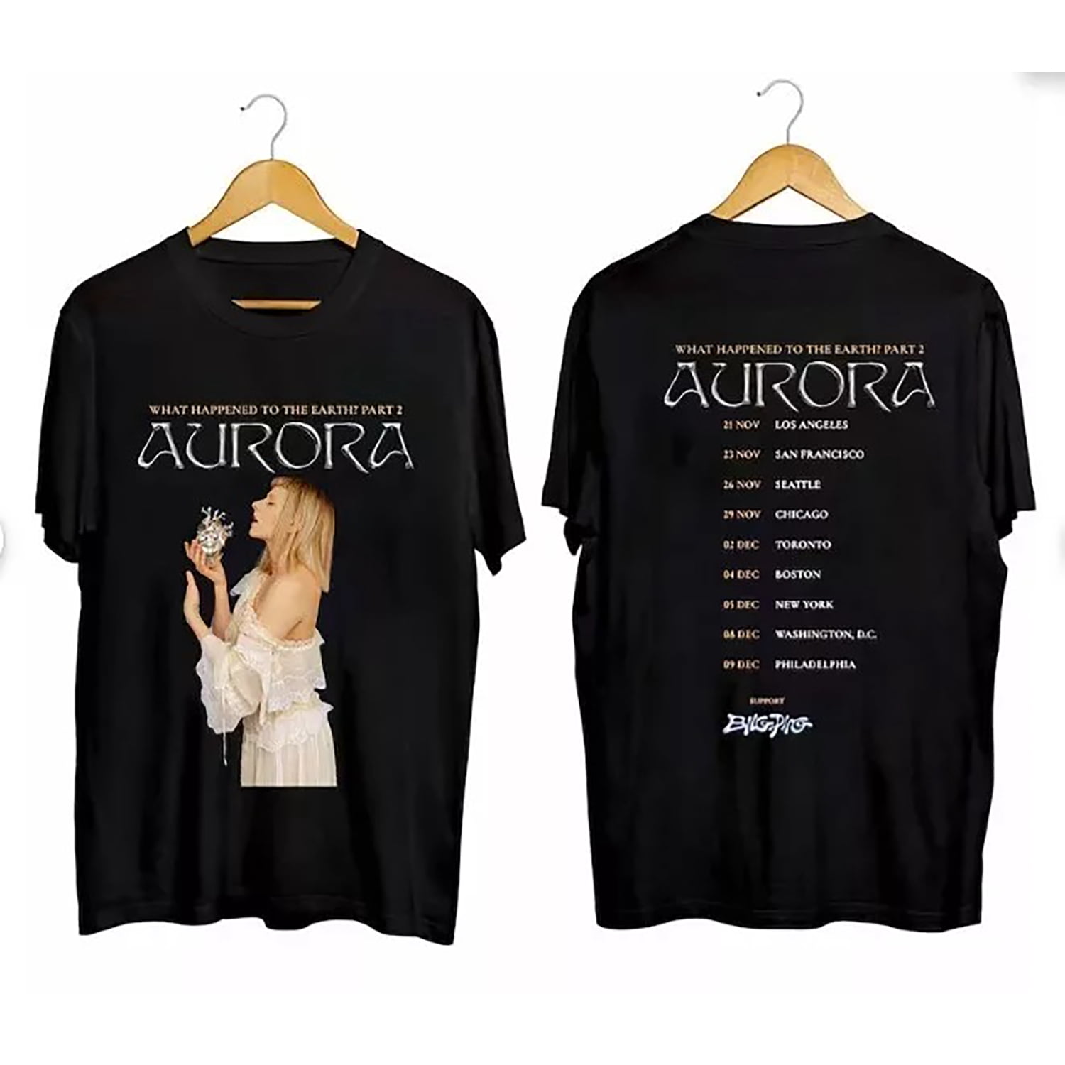 Aurora What Happened To The Earth, Aurora 2024 Concert Shirt - Walmart.com