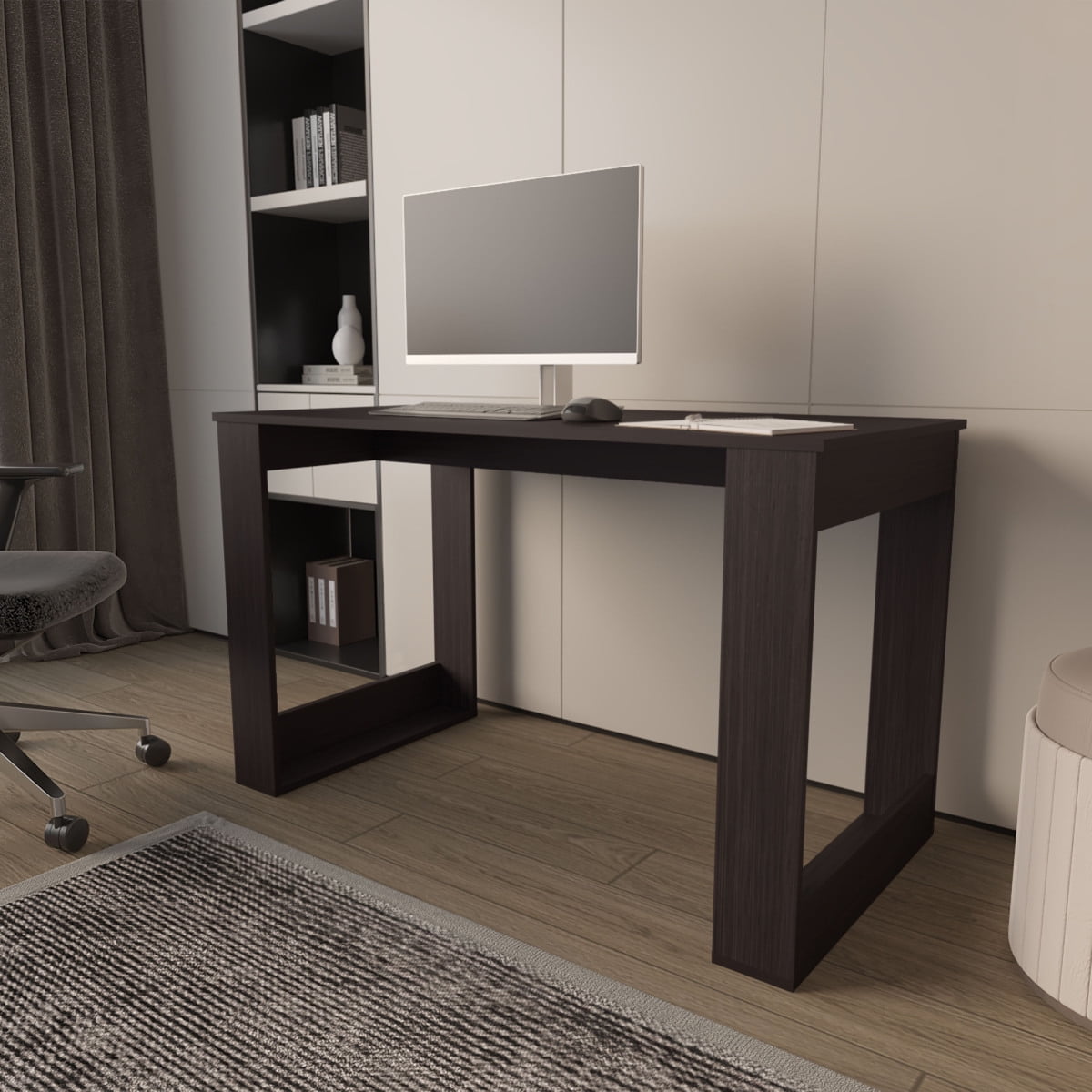 Aurora Writing Computer Desk with Ample Work Surface, Wengue - Walmart.com