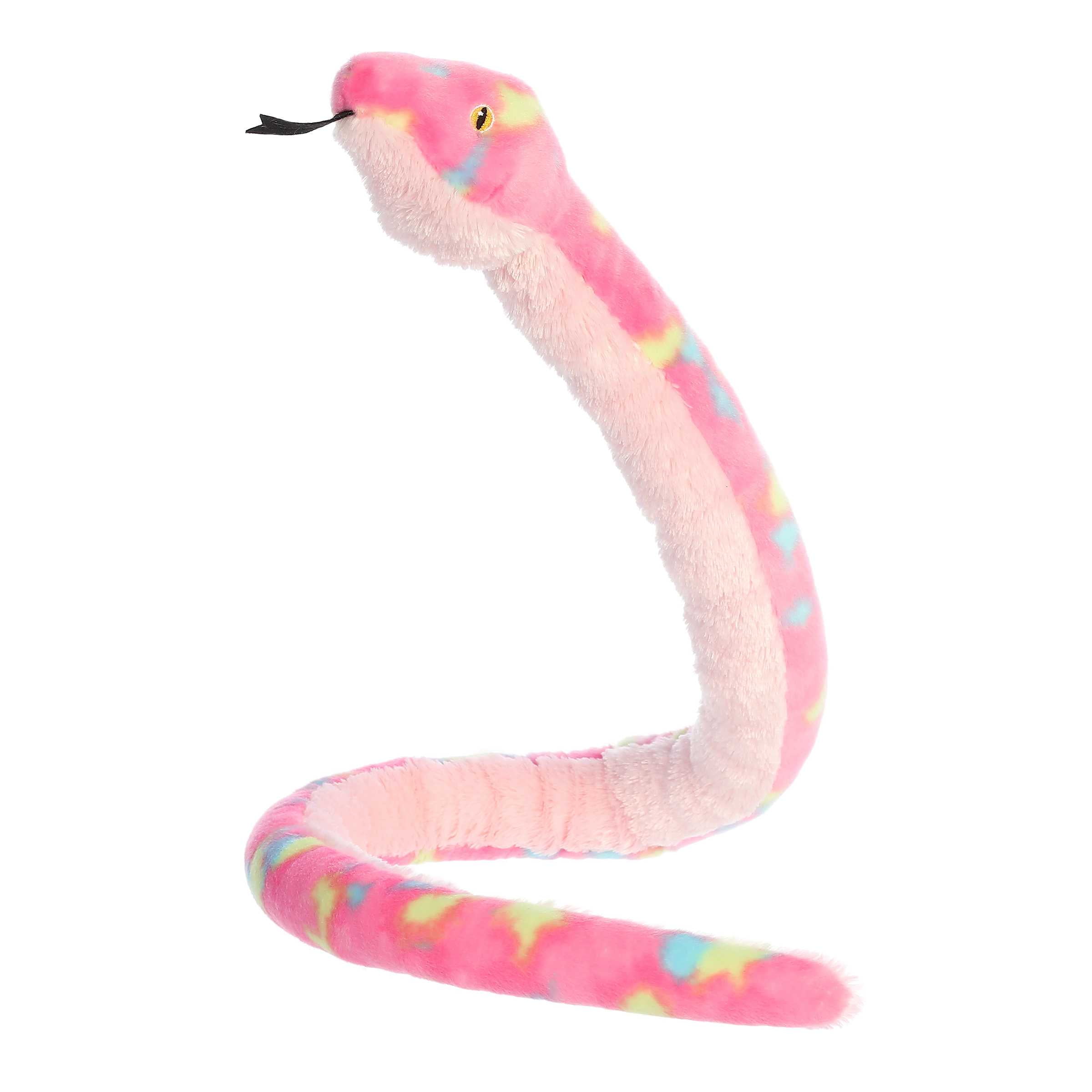 Aurora 51 in. Playful Snake Colorful Bubblegum Snake Lifelike Versatile ...