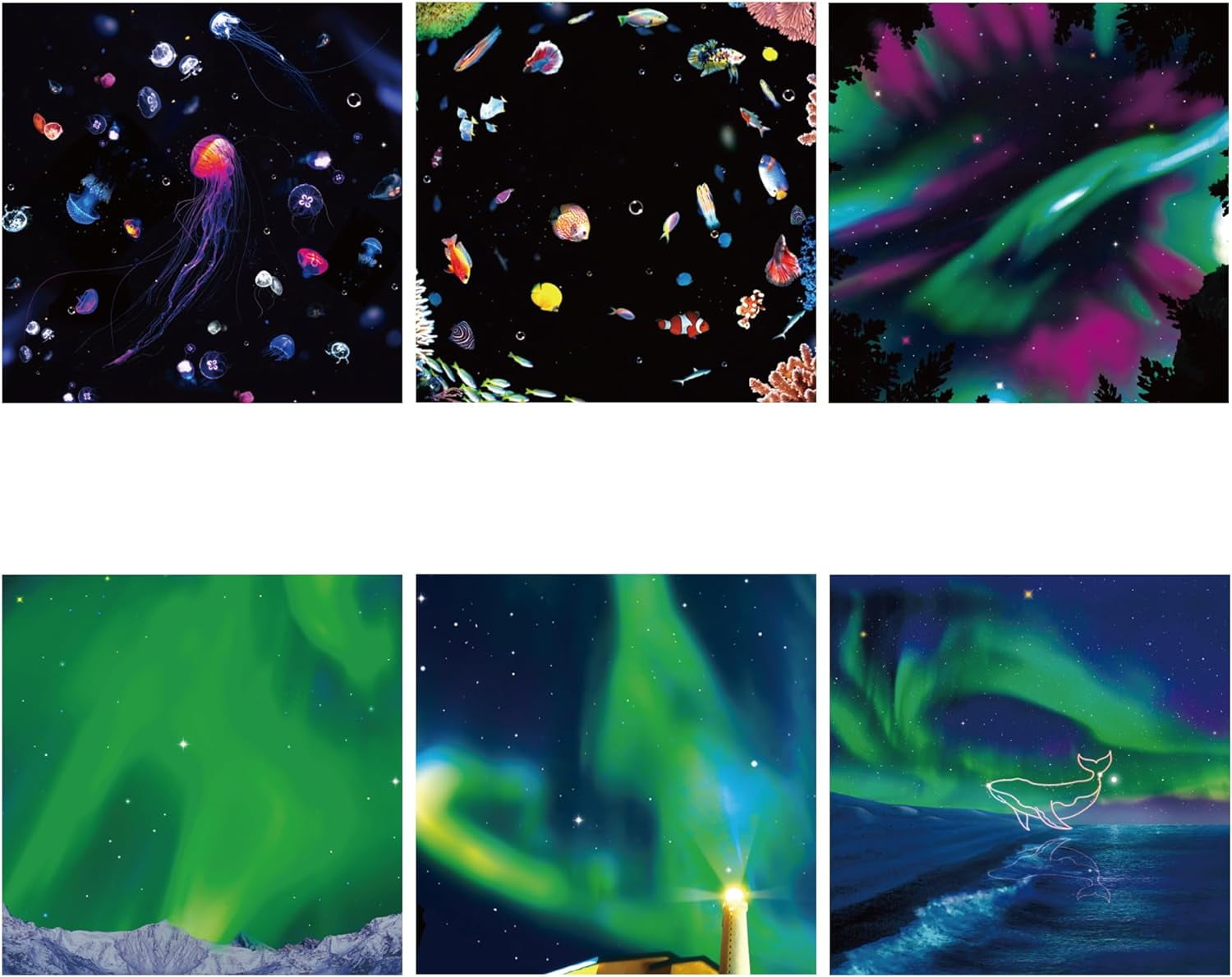 Aurora and Deep Sea Series - O Galaxy Star Projector Night Light Discs ...