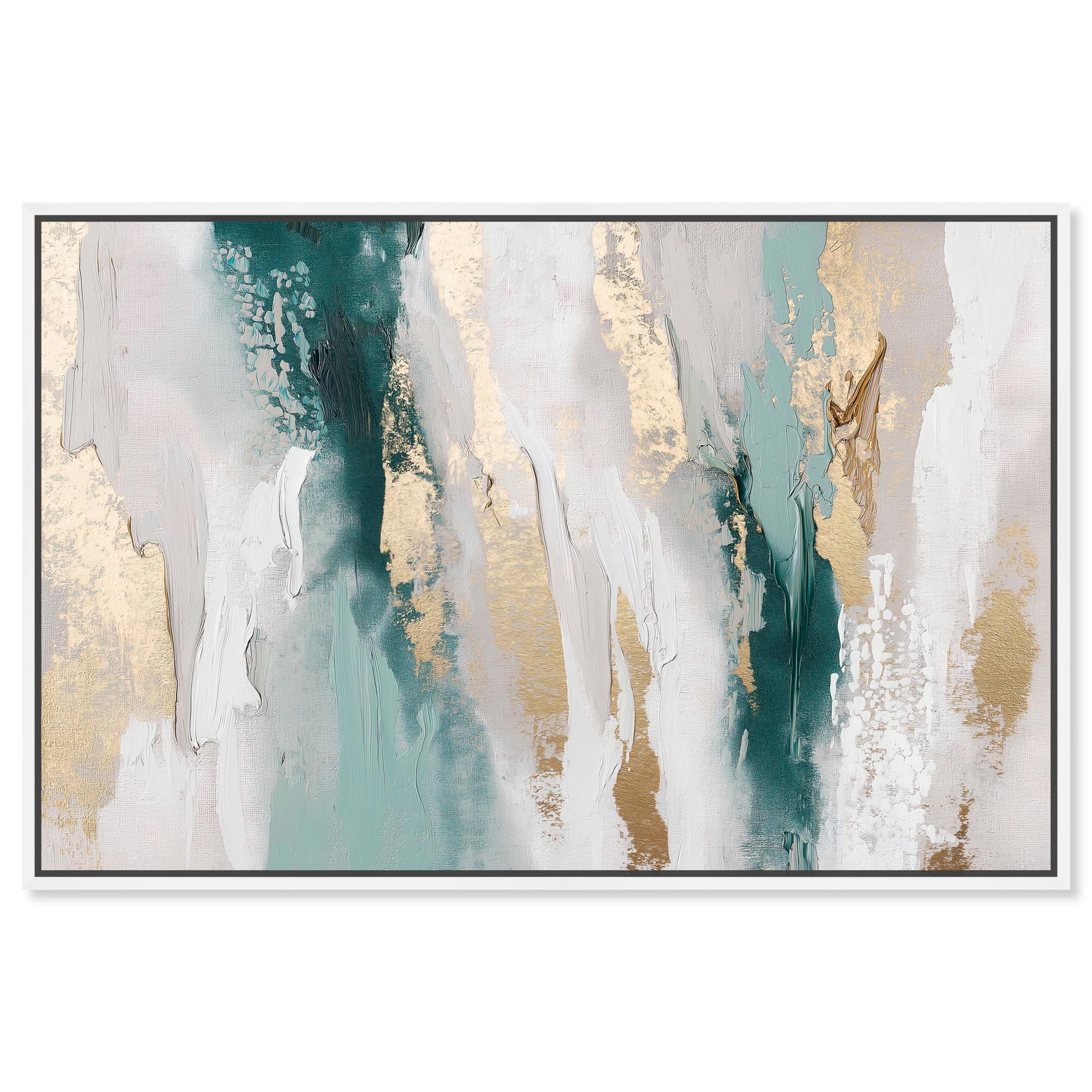 Aurora in Motion I Canvas Modern Abstract Art by Art Remedy, White ...