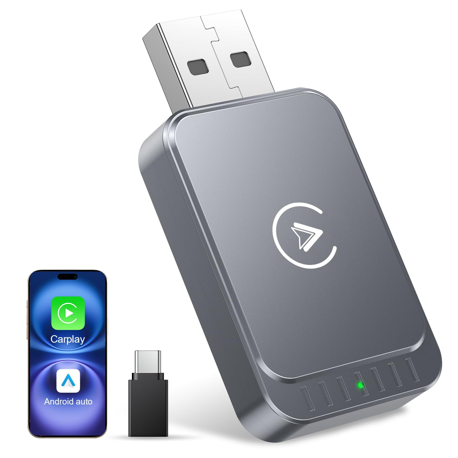 AuroraLink Wireless Carplay Adapter & Android Auto Wireless Adapter 2 ...