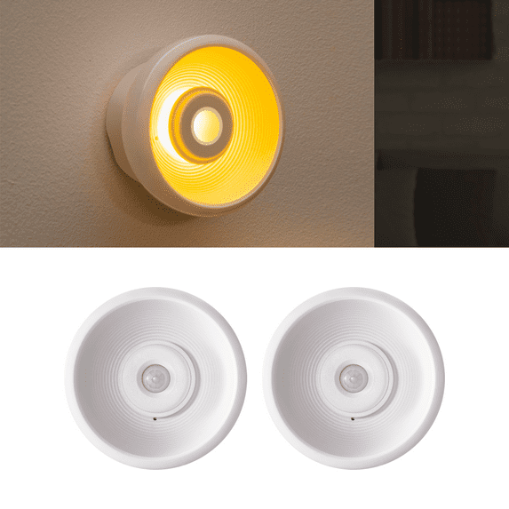 AuroraNiteBeam 2 Pack Rechargeable Motion Sensor Light Indoor, Wireless ...
