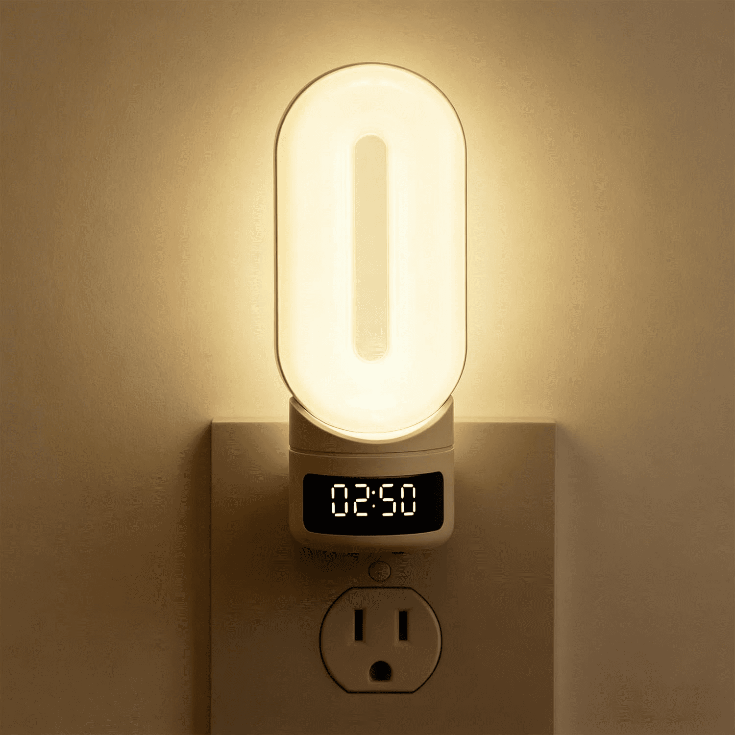 AuroraNiteBeam Night Lights Plug Into Wall LED Night Light with Digital ...