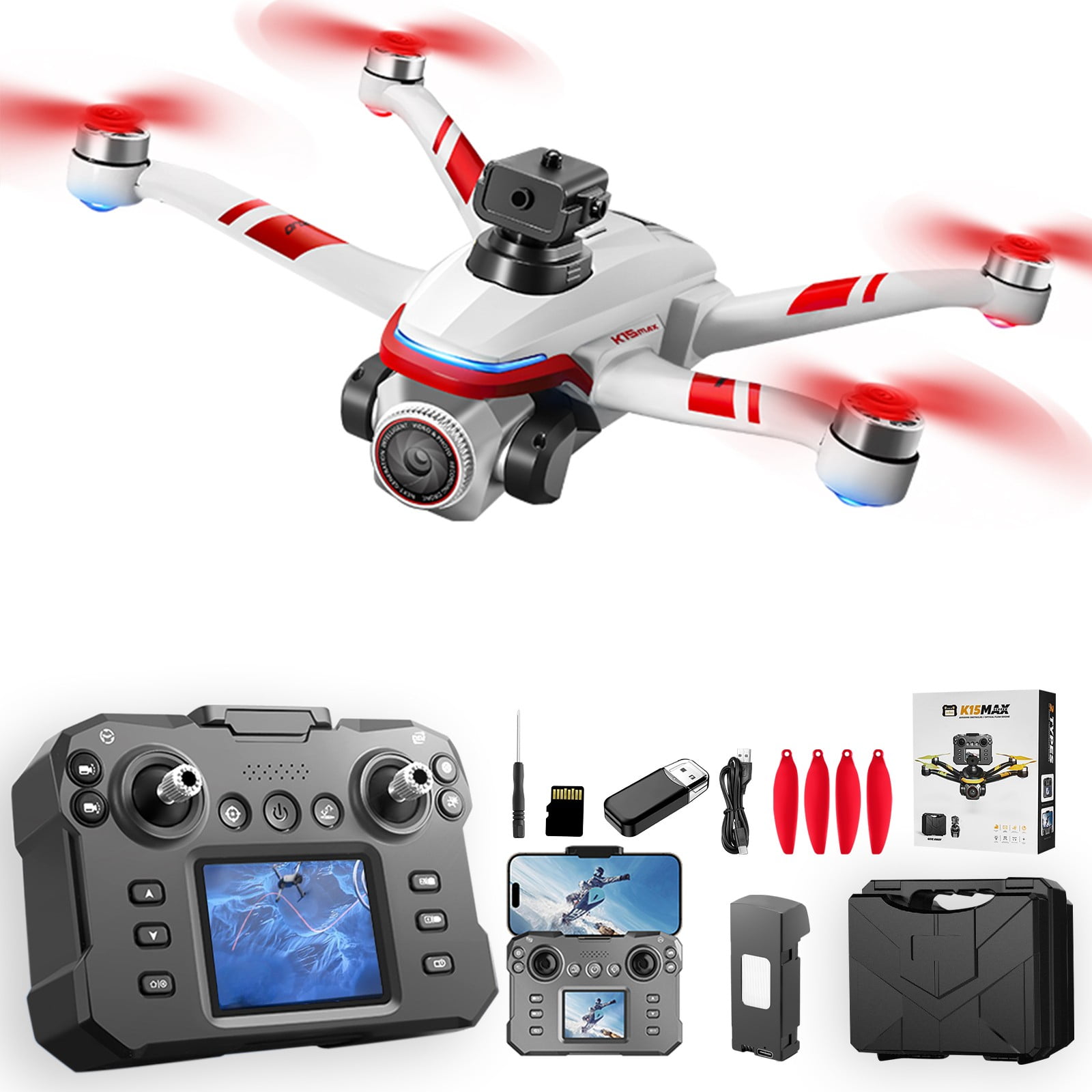 AuroraX 1080p Drone with Rechargeable Screen Built Into The Controller ...