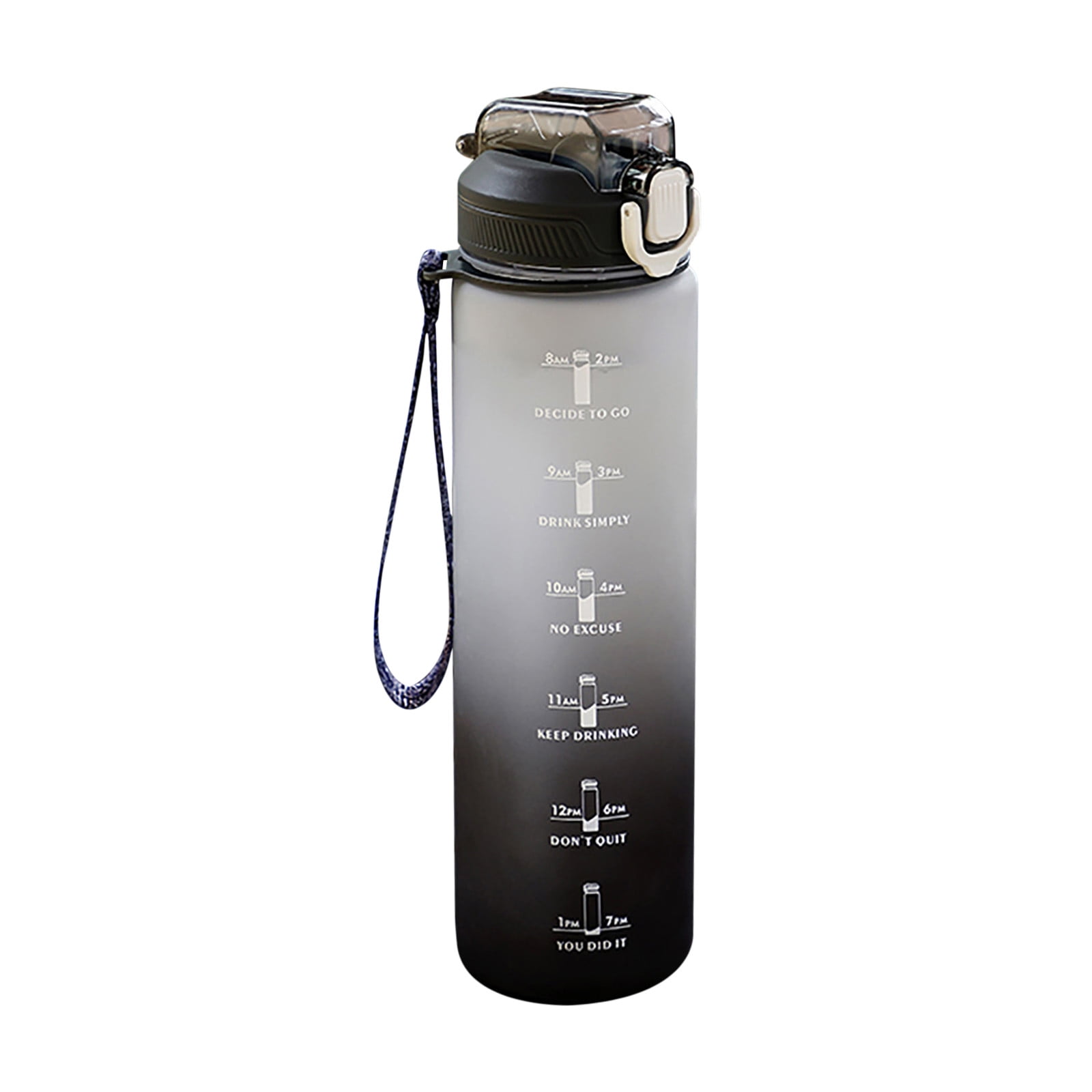 AuroraX 32 oz Water Bottle with Straw - Leak - Proof BPA - Free Marker ...