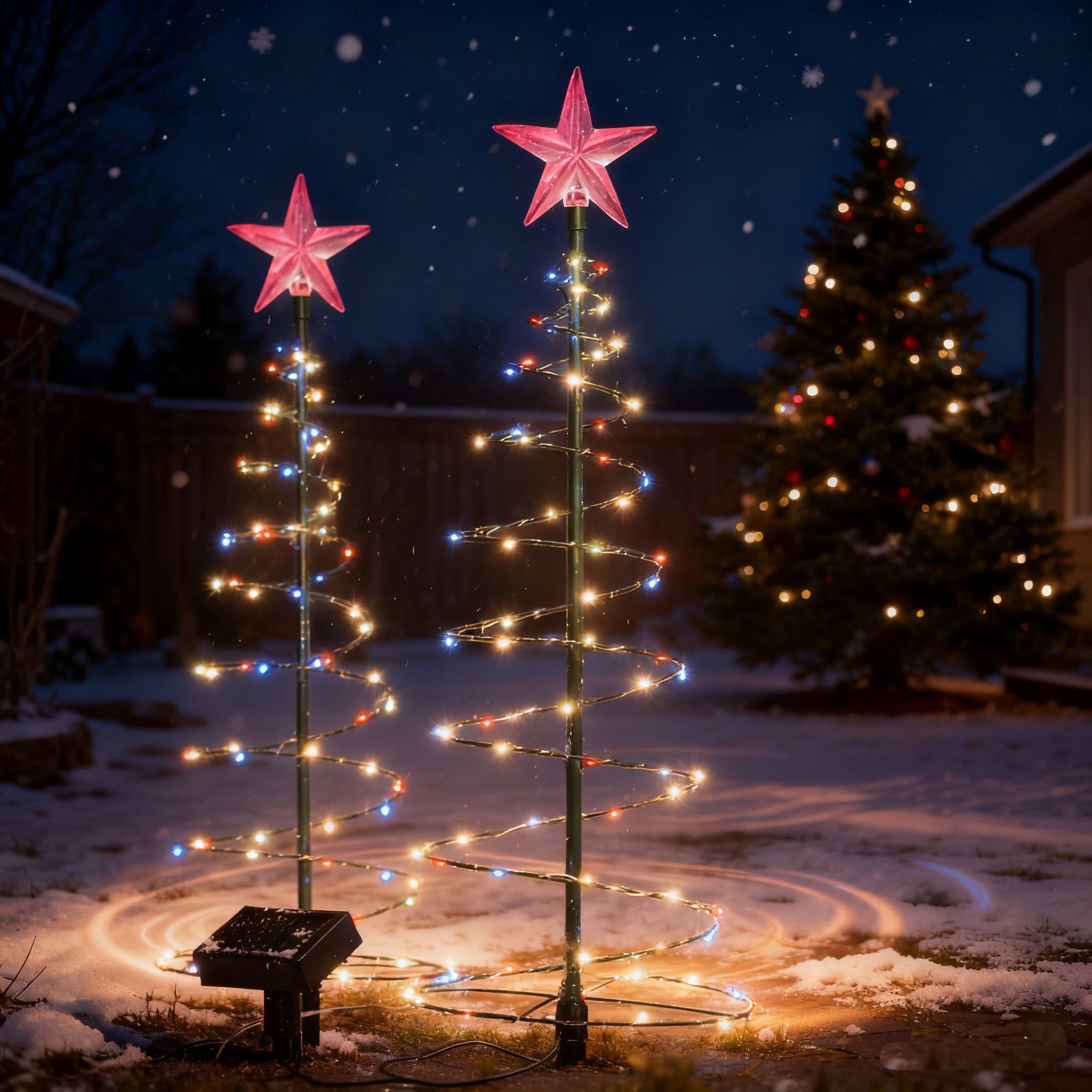 AuroraX 8 Lighting Modes Christmas Decorations DIY Christmas Tree Solar ...