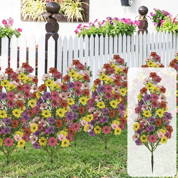 AuroraX Artificial Plantss Small Trees Fake Violets Eucalyptus Decor ...