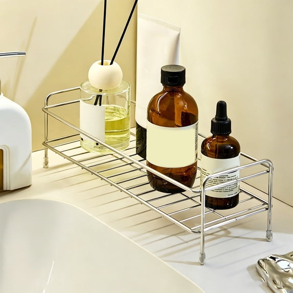 AuroraX Bathroom Countertop Storage Rack Washbasin Drainage Organizer ...