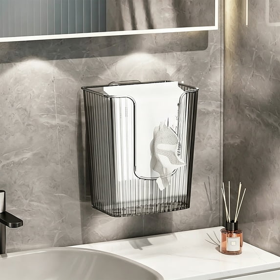 AuroraX Bathroom Wall Mount Tissue Box Inverted Tissue Dispenser ...