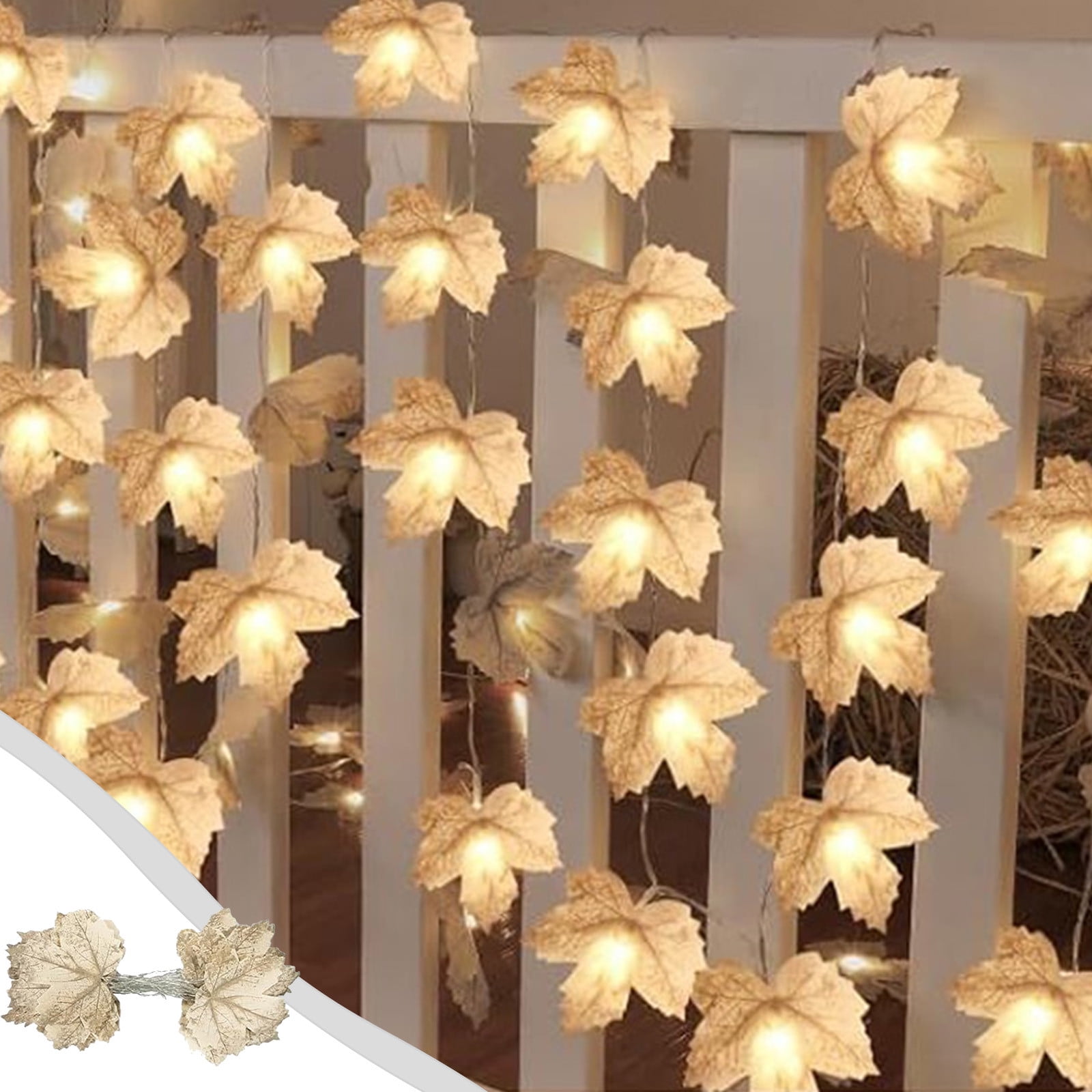 AuroraX Battery Operated Garlands Fall Twinkling Lighted Fake ...