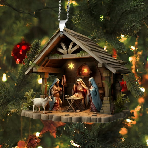 AuroraX Birthday Decorations Party Christmas Ornaments , Nativity Scene ...