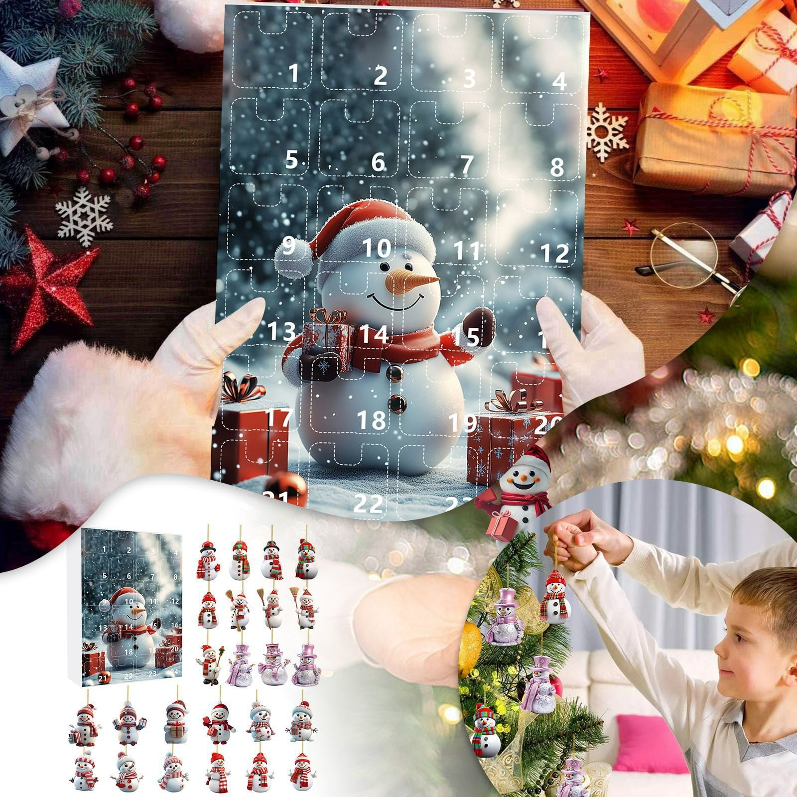 AuroraX Christmas Snowman Advent Calendar 2025 – 24 Days Of 2d Acrylic ...